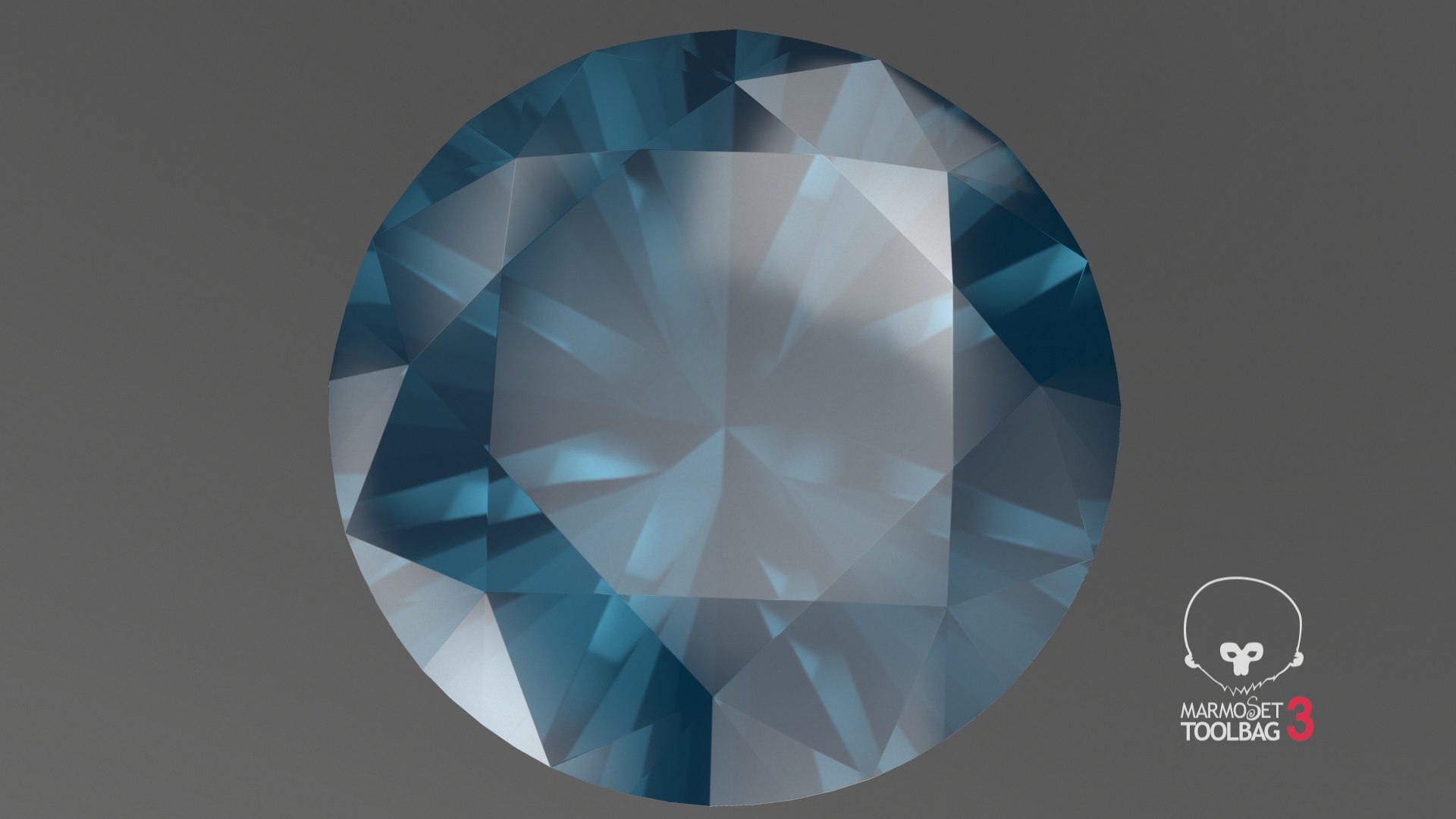 3D Round Brilliant Cut Aquamarine - TurboSquid 1848178