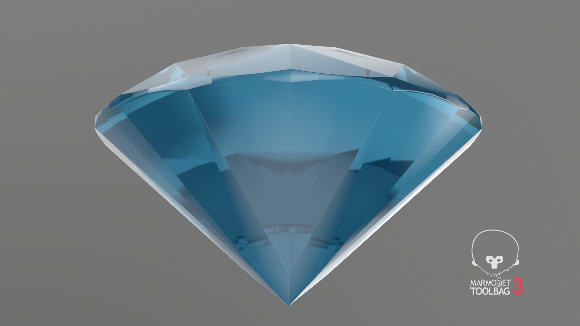 3D Round Brilliant Cut Aquamarine - TurboSquid 1848178