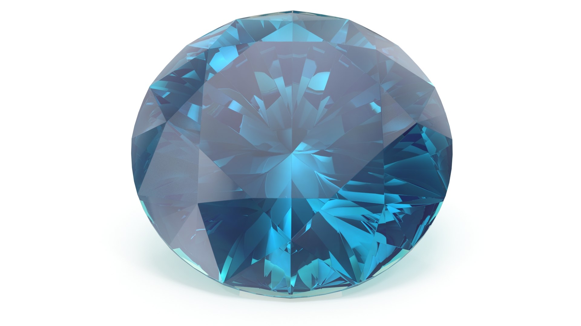 3D Round Brilliant Cut Aquamarine - TurboSquid 1848178