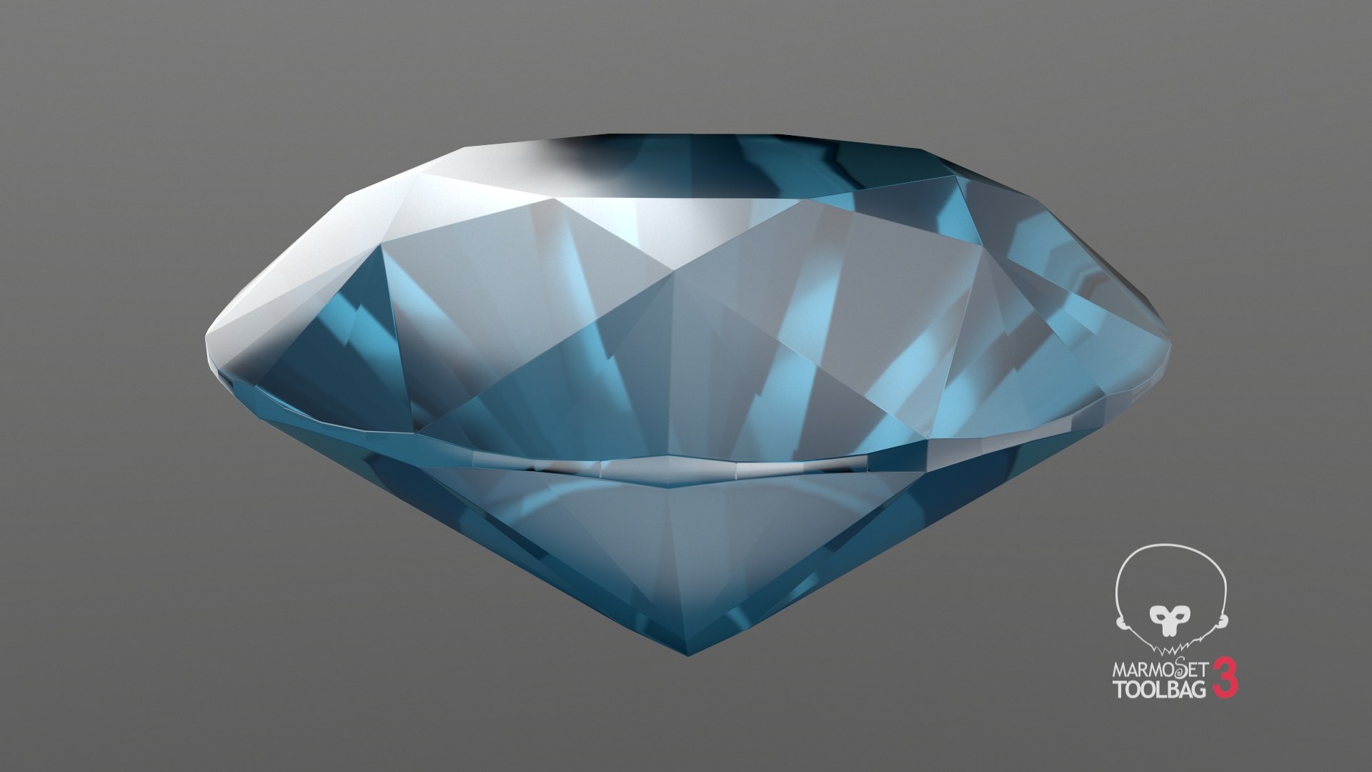 3D Round Brilliant Cut Aquamarine - TurboSquid 1848178