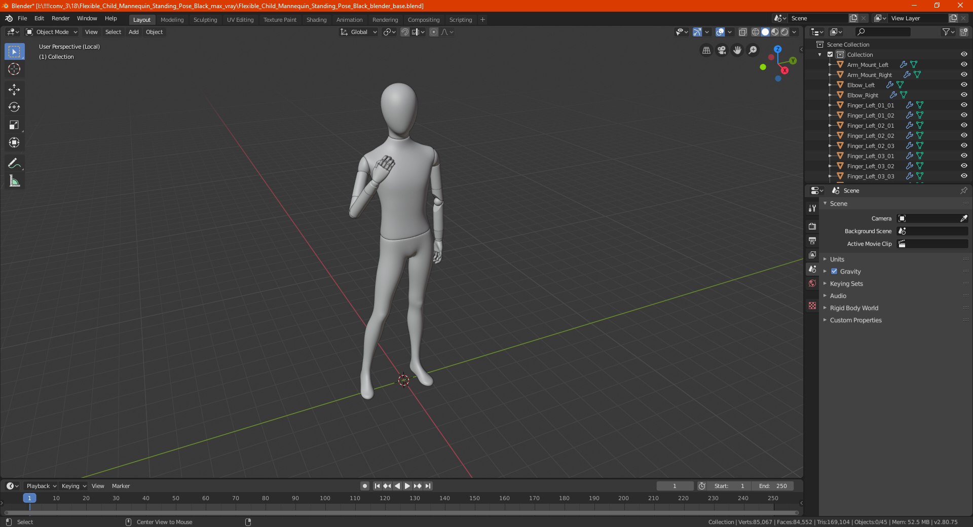 3D Flexible Child Mannequin Standing Pose Model - TurboSquid 1852171