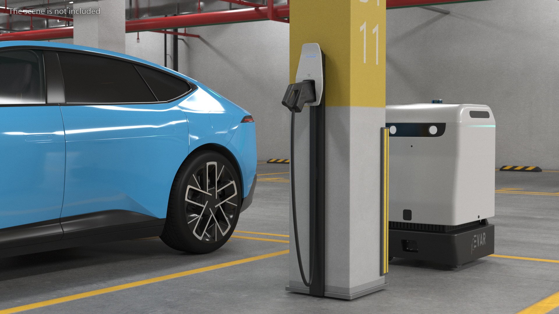 3D EVAR Parky Charging Robot Rigged - TurboSquid 2310169