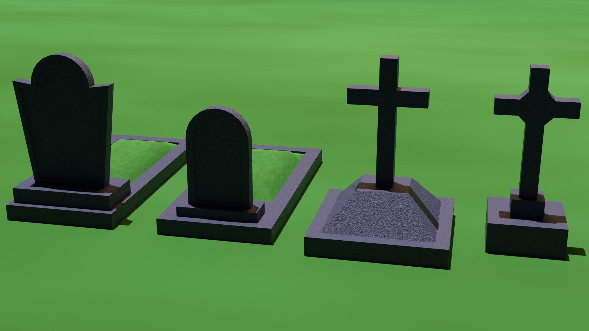 Gravestones Model - TurboSquid 2136512