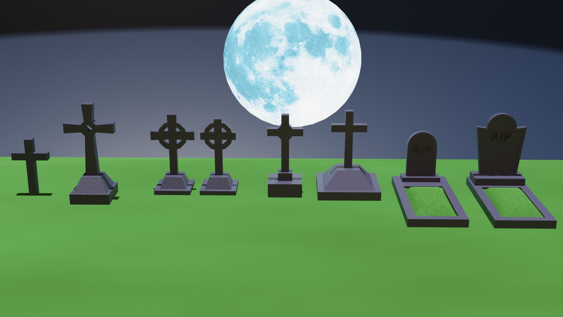 Gravestones Model - TurboSquid 2136512