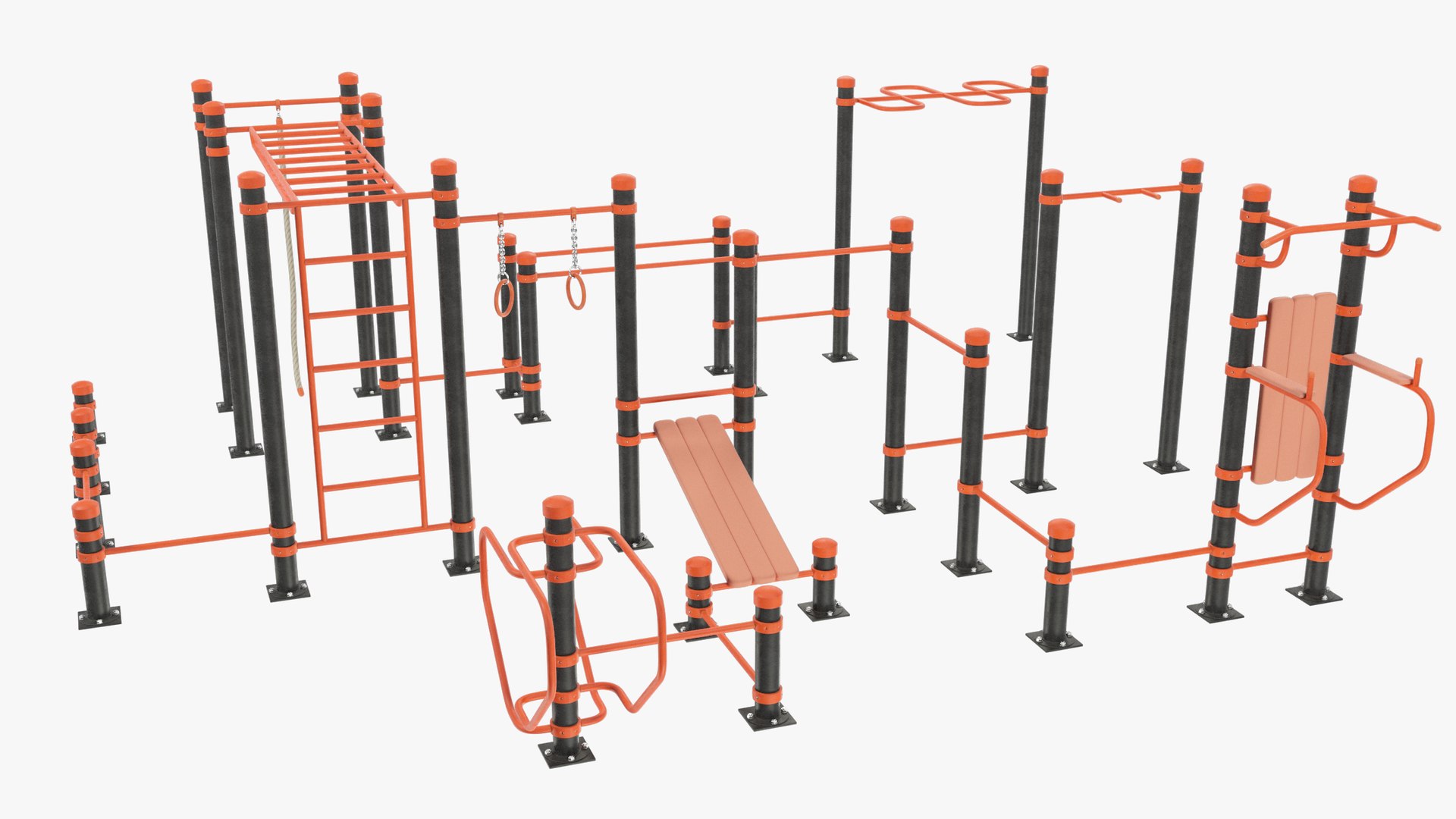 Street Workout Equipment V7 3D Model - TurboSquid 2088785