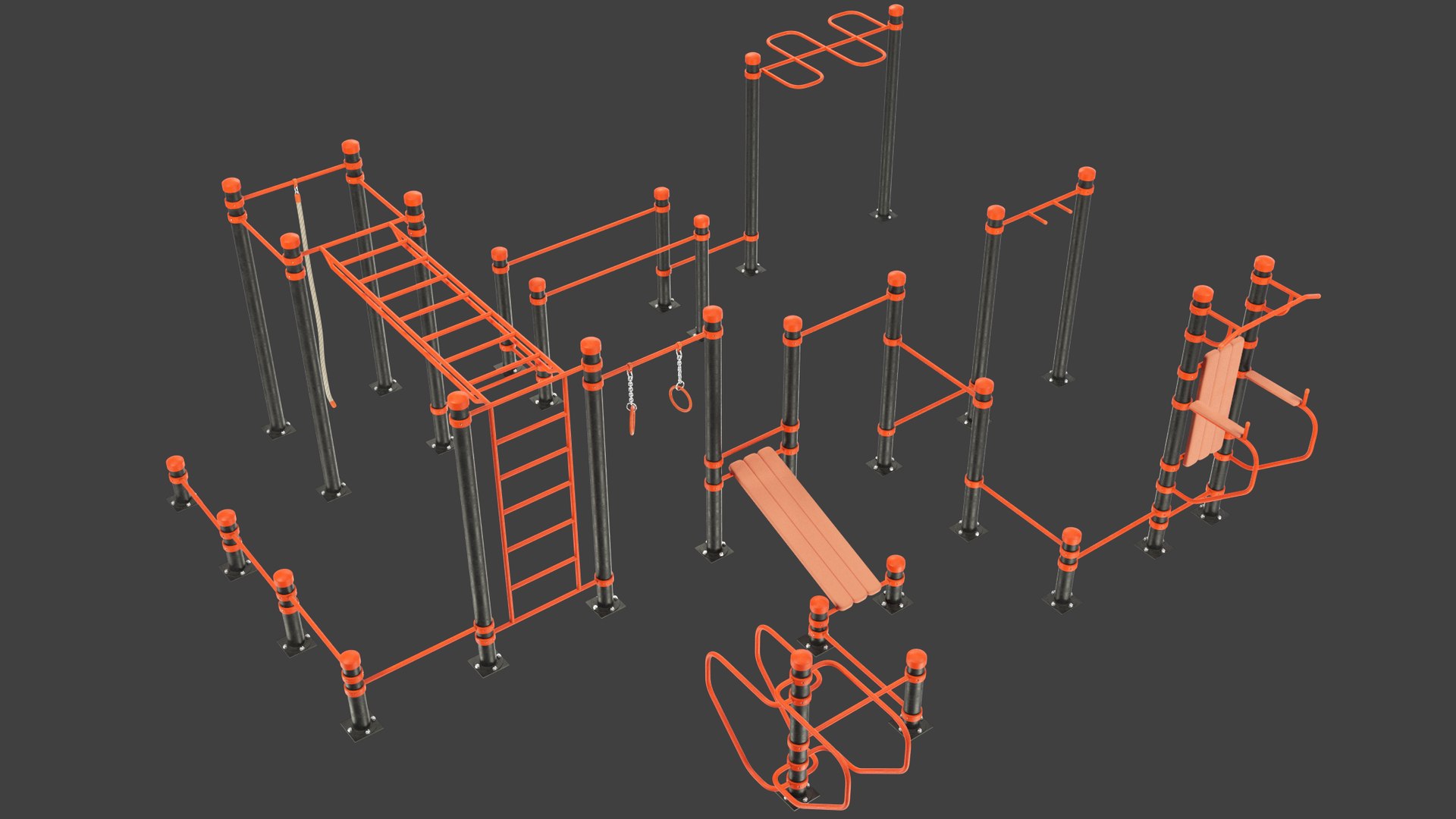 Street Workout Equipment V7 3D Model - TurboSquid 2088785