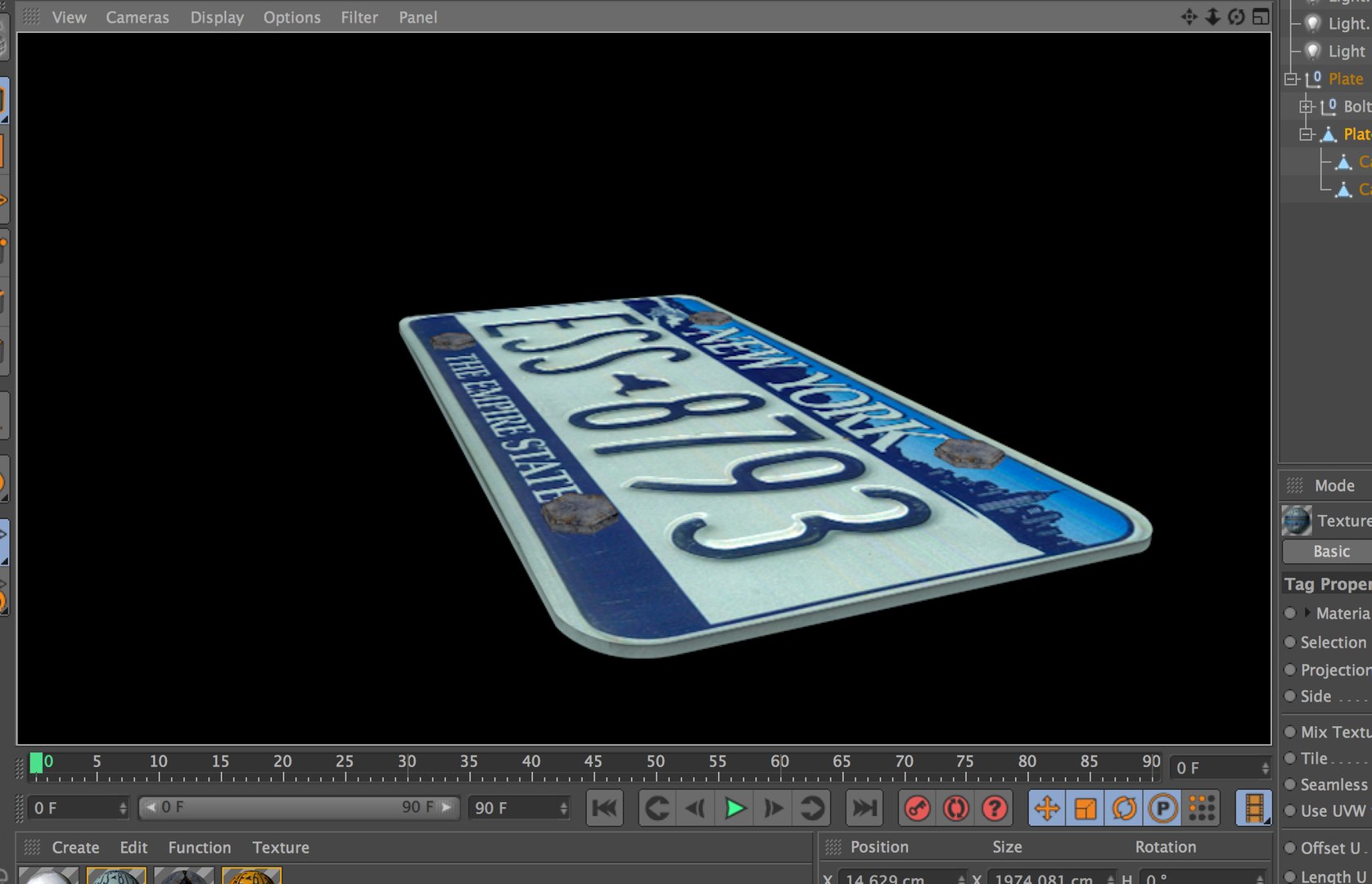 License Plate 3d Model