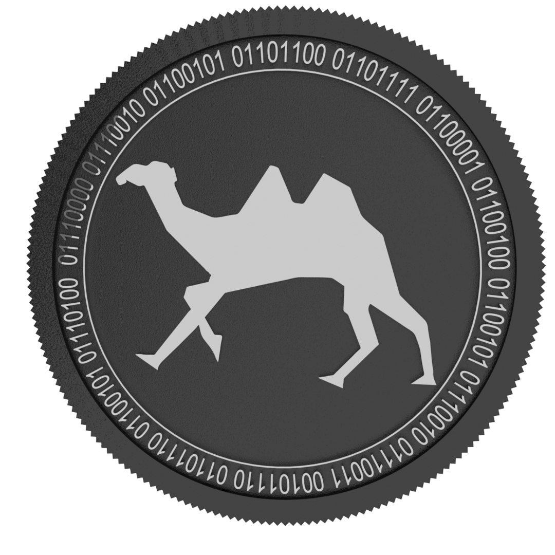 3D model dxchain token black coin - TurboSquid 1495973