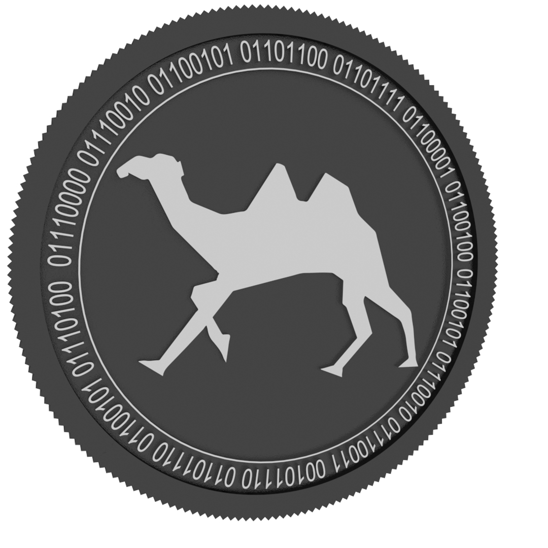 3D model dxchain token black coin - TurboSquid 1495973