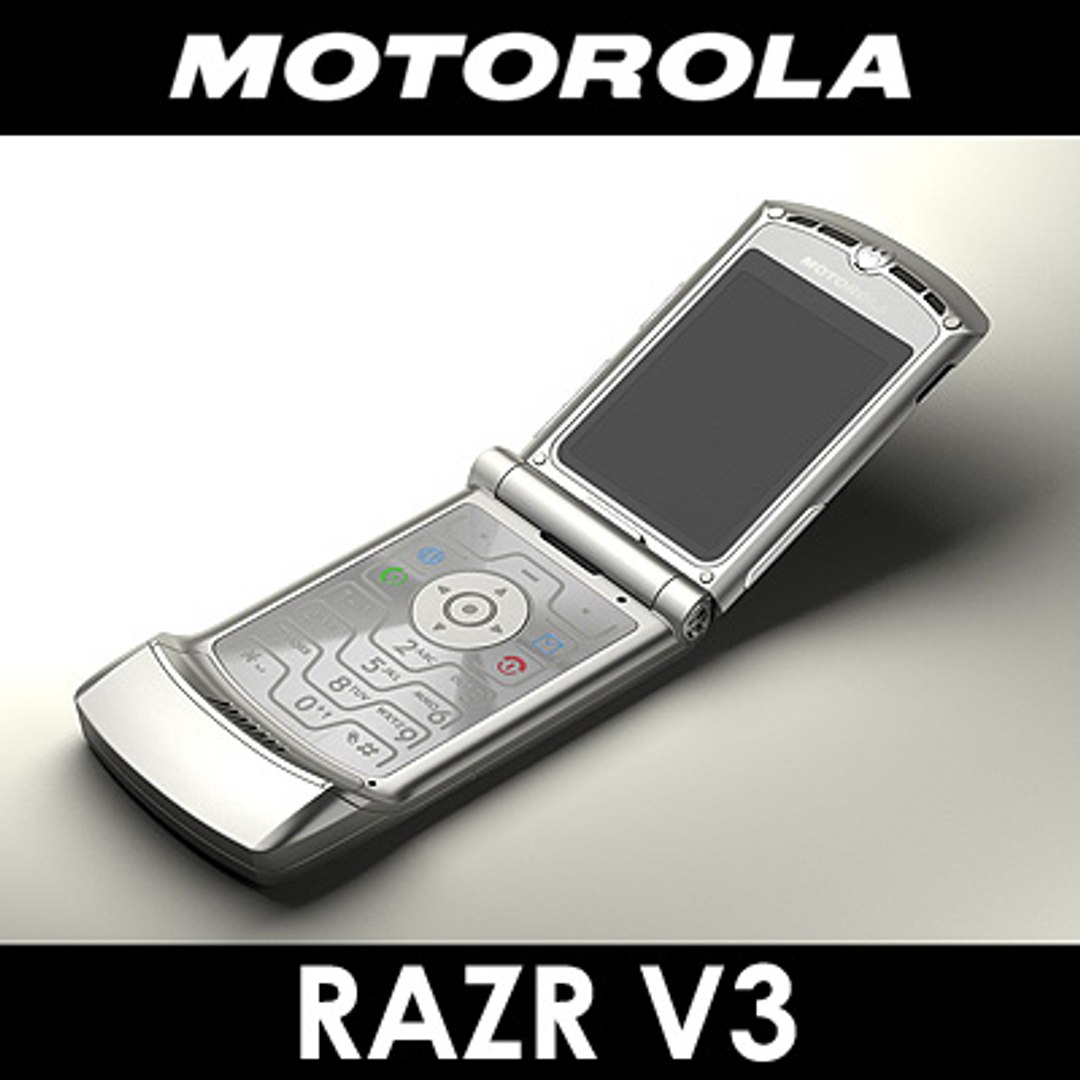 3d Motorola V3 Razr Cell Phone