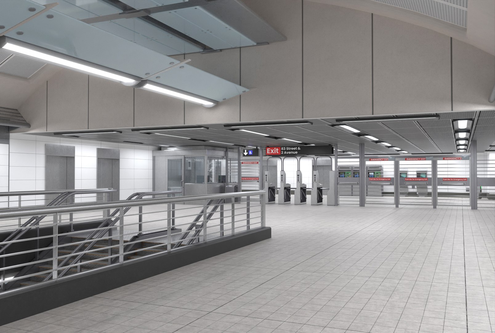 3D Subway Station With Car Model - TurboSquid 2096346