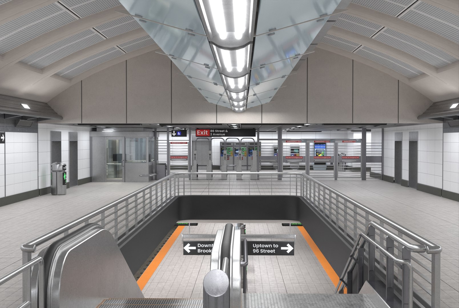 3D Subway Station With Car Model - TurboSquid 2096346