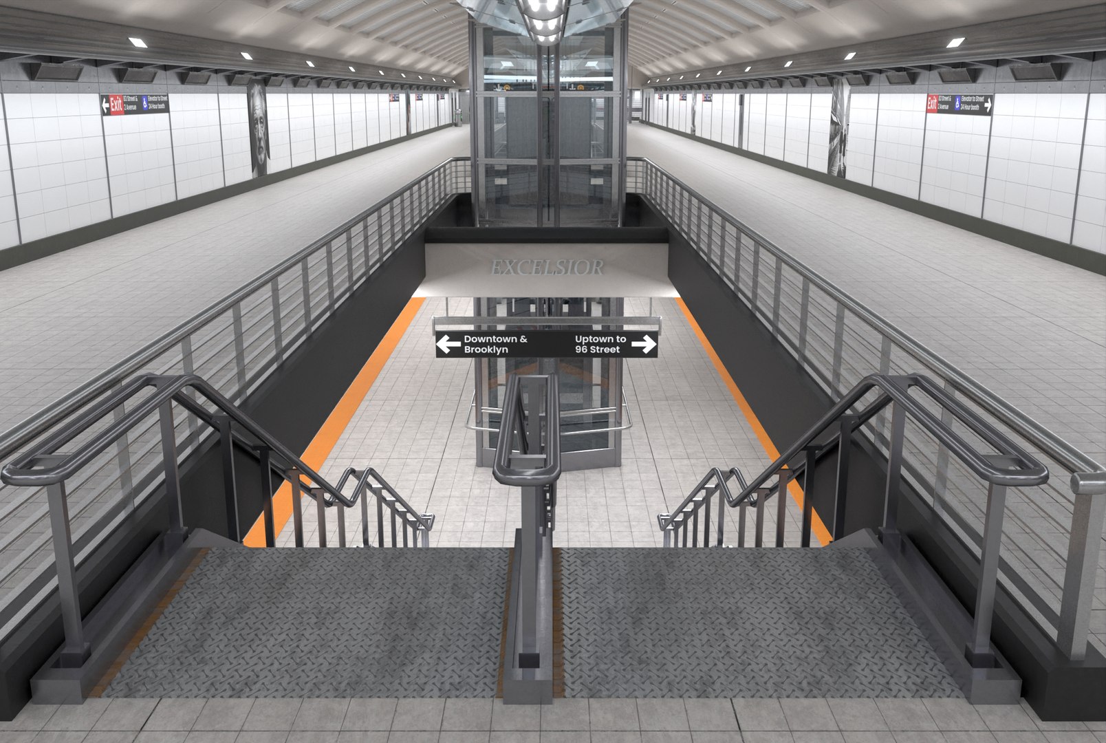 3D Subway Station With Car Model - TurboSquid 2096346