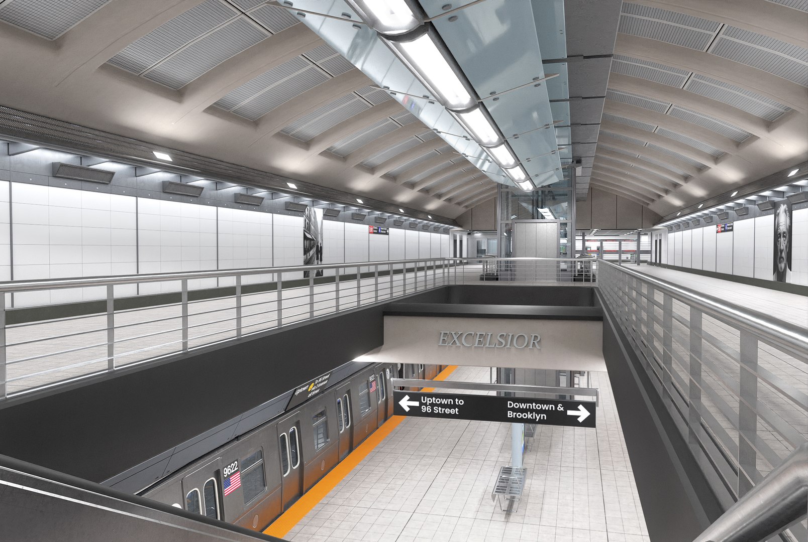 3D Subway Station with Car model - TurboSquid 2096346
