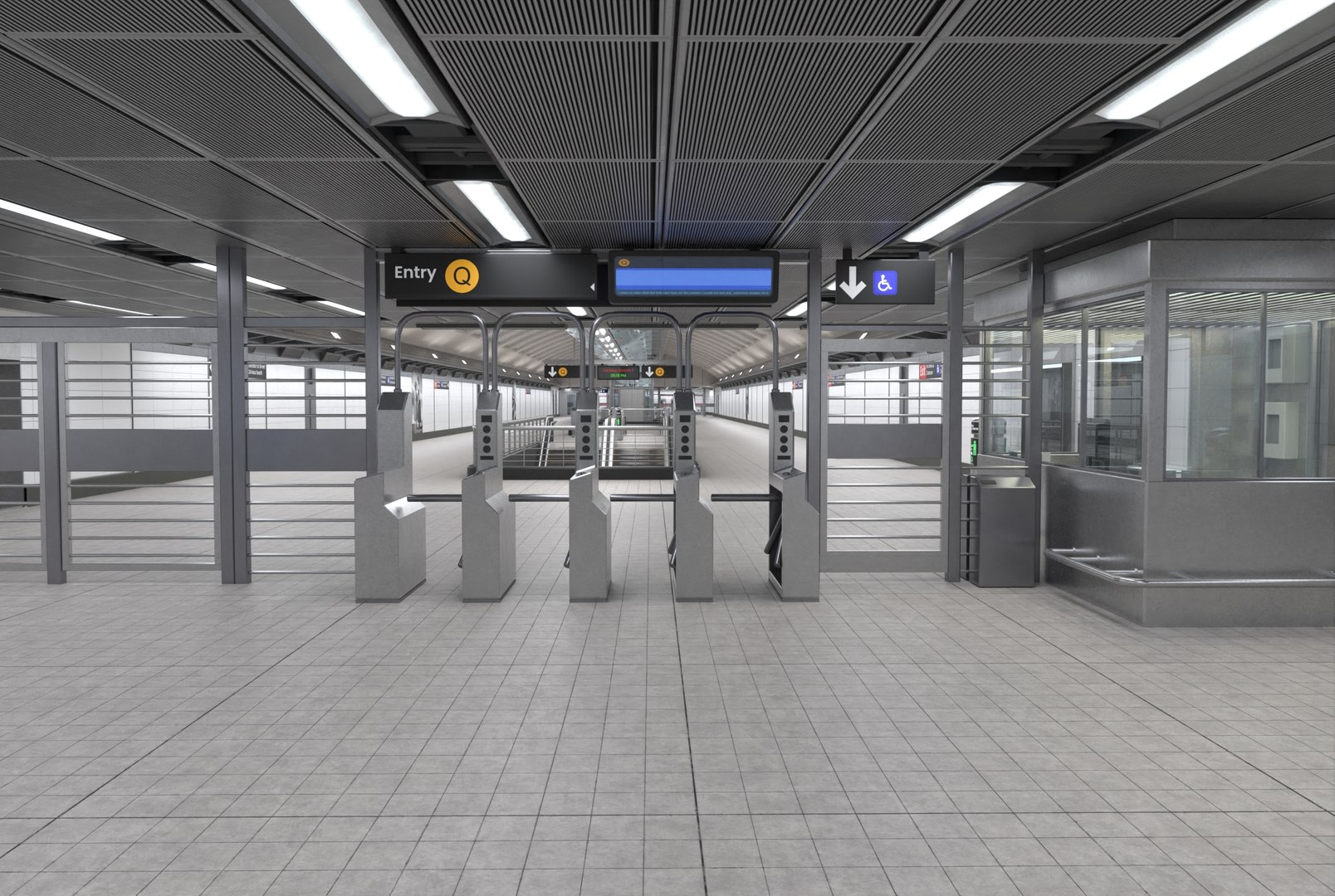 3D Subway Station With Car Model - TurboSquid 2096346