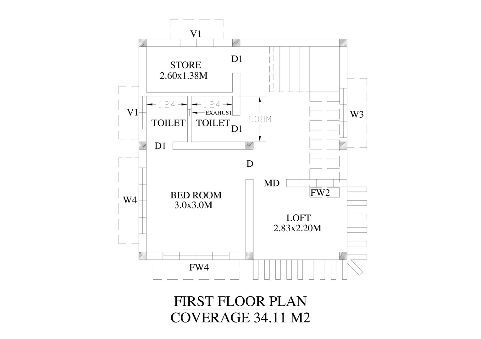 Design 45 M2 House 3D Model - TurboSquid 1631121