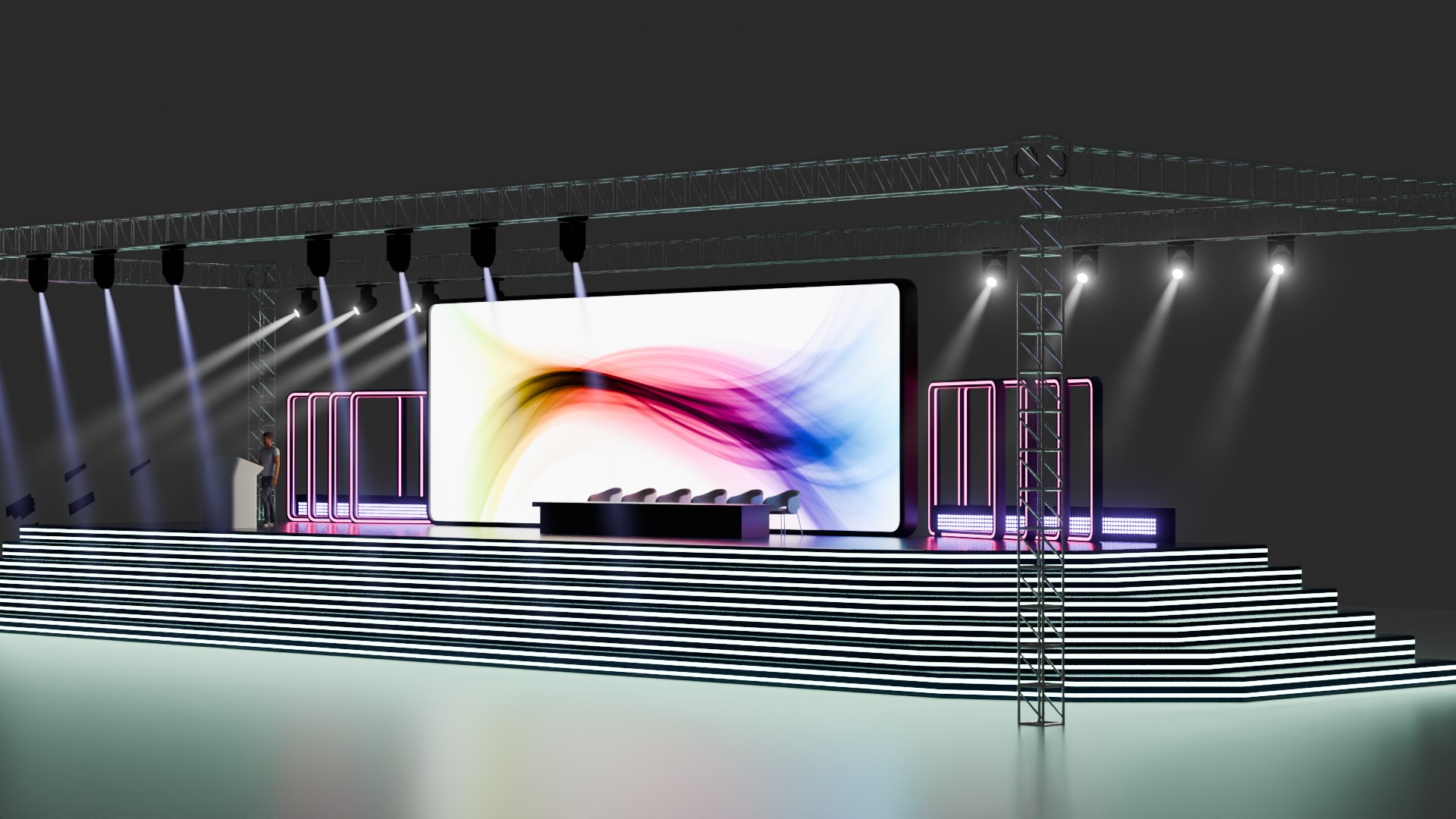 3D Model Entertainment Event Or Corporate Conference Stage - TurboSquid ...