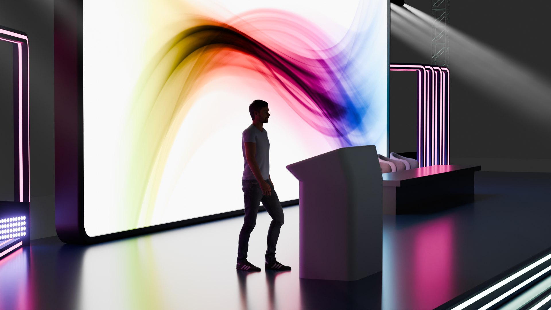 3D Model Entertainment Event Or Corporate Conference Stage - TurboSquid ...