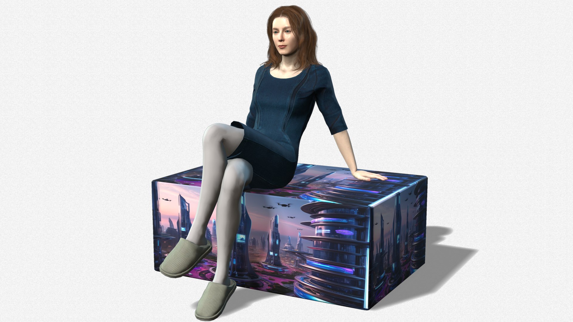 3D Realistic 3D Female Character - Fashionable Outfit And Pose Ready ...