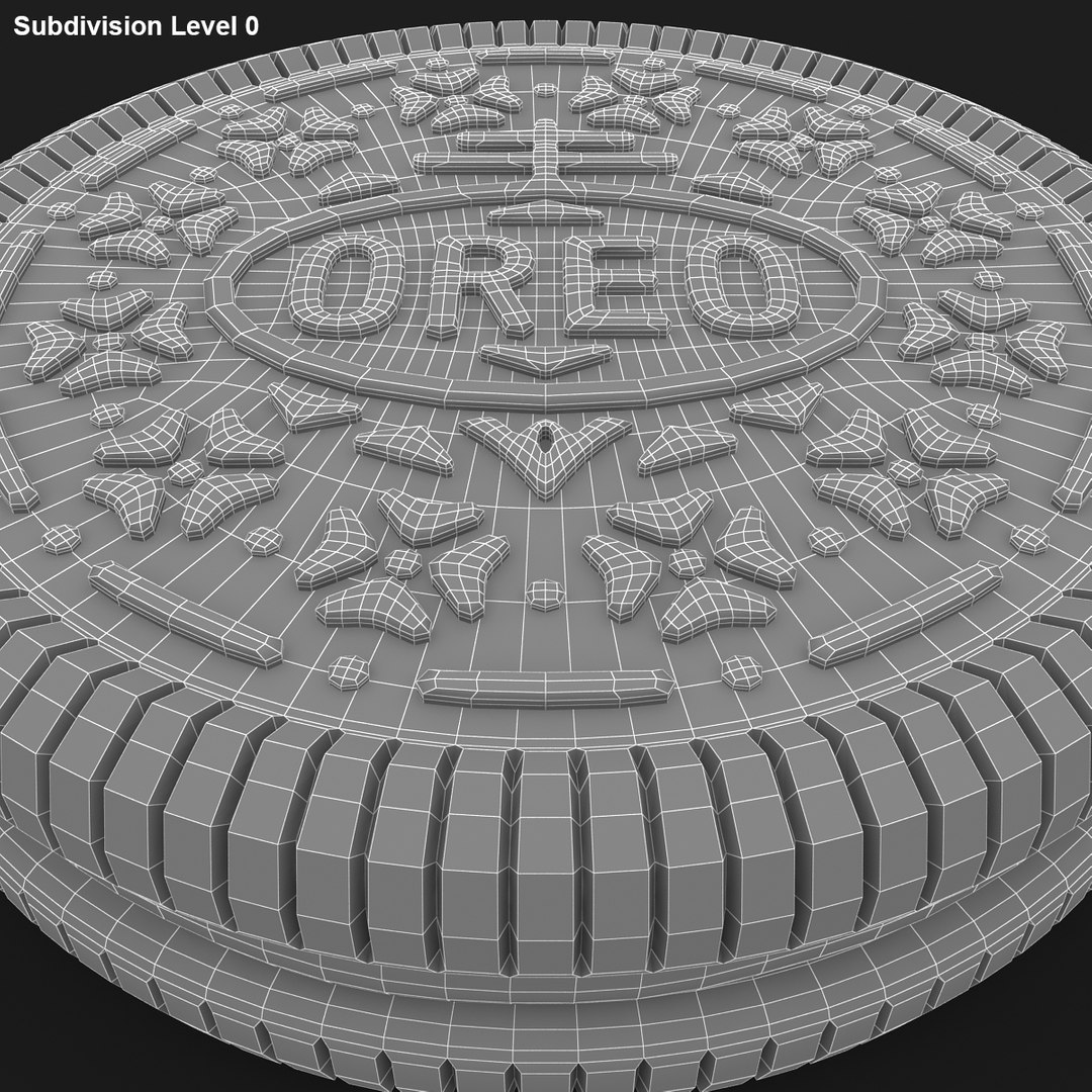 Realistic Oreo Cookie Obj