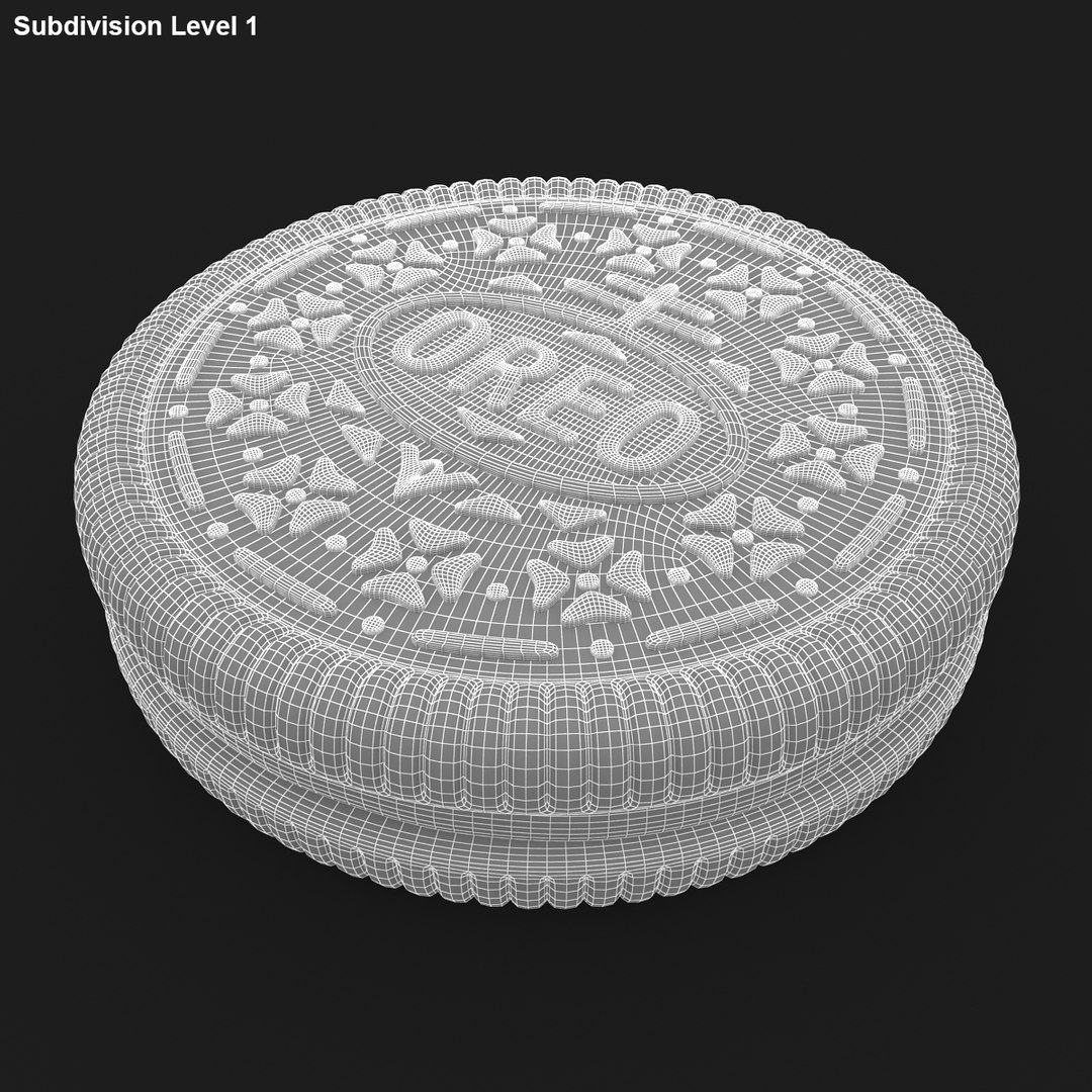 Realistic Oreo Cookie Obj