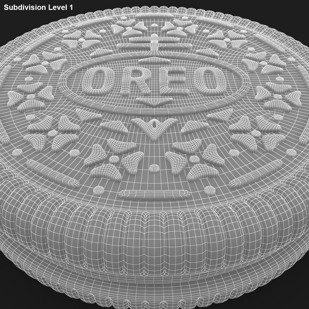 Realistic Oreo Cookie Obj