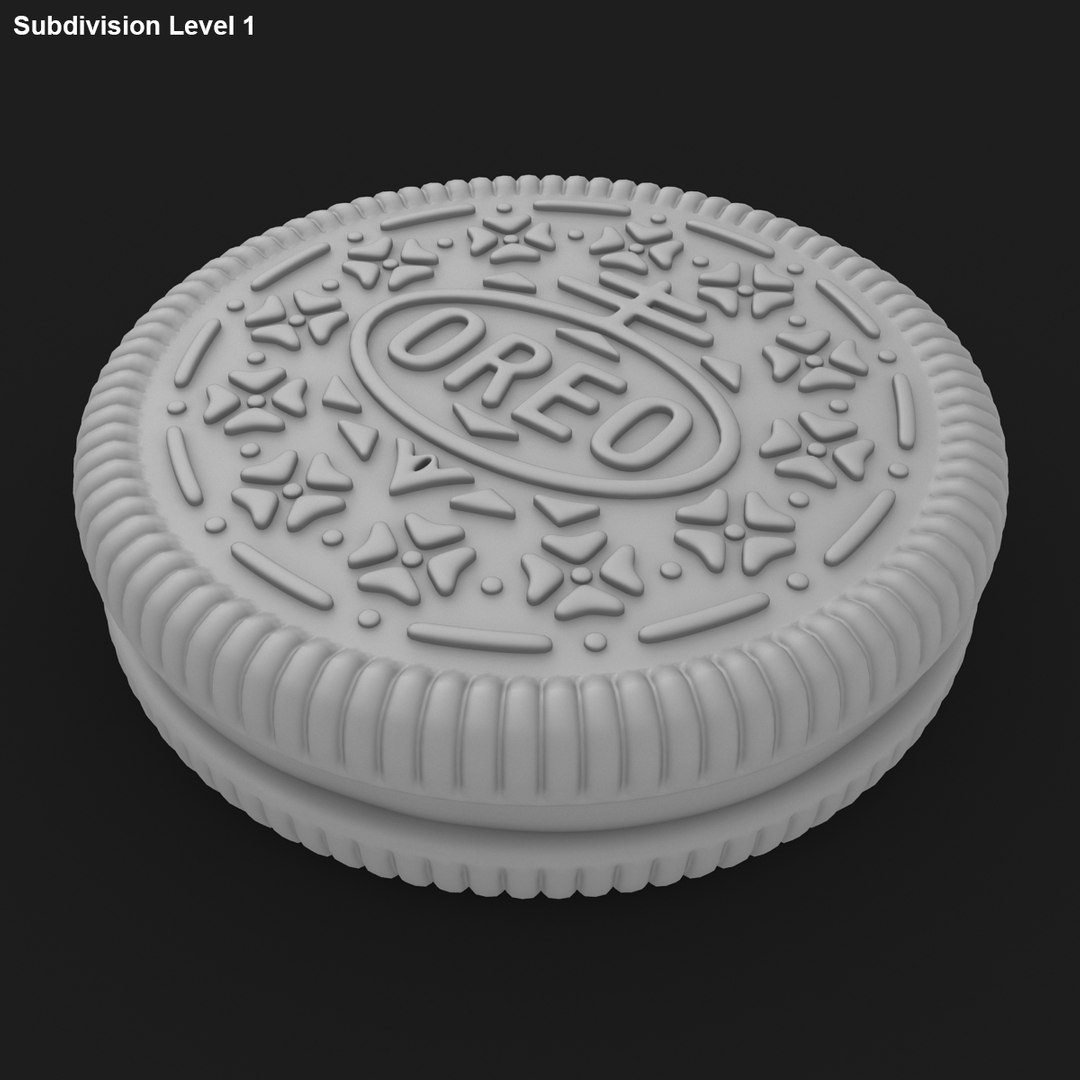 Realistic Oreo Cookie Obj