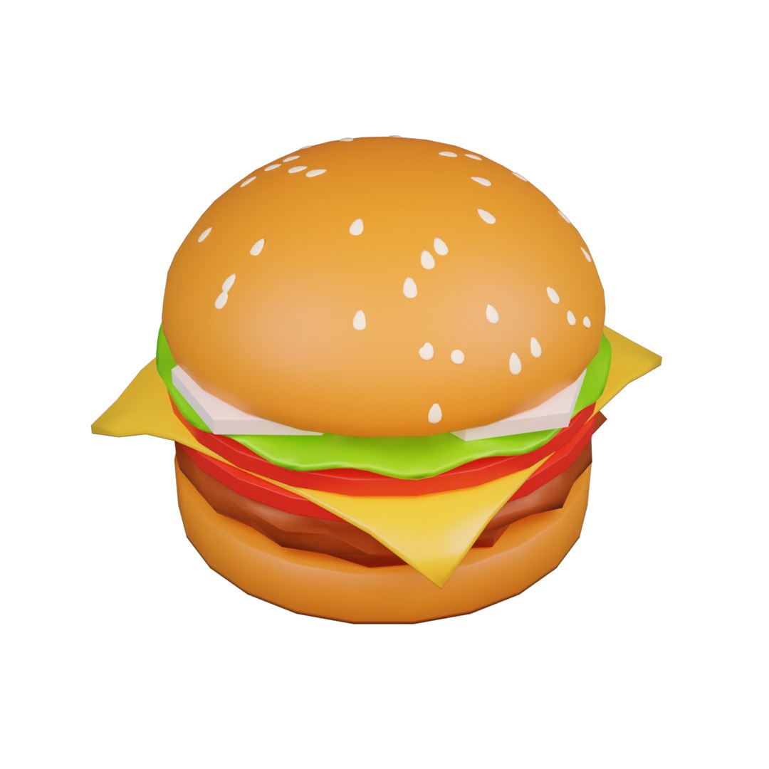 Hamburger 3D Model - TurboSquid 2165394