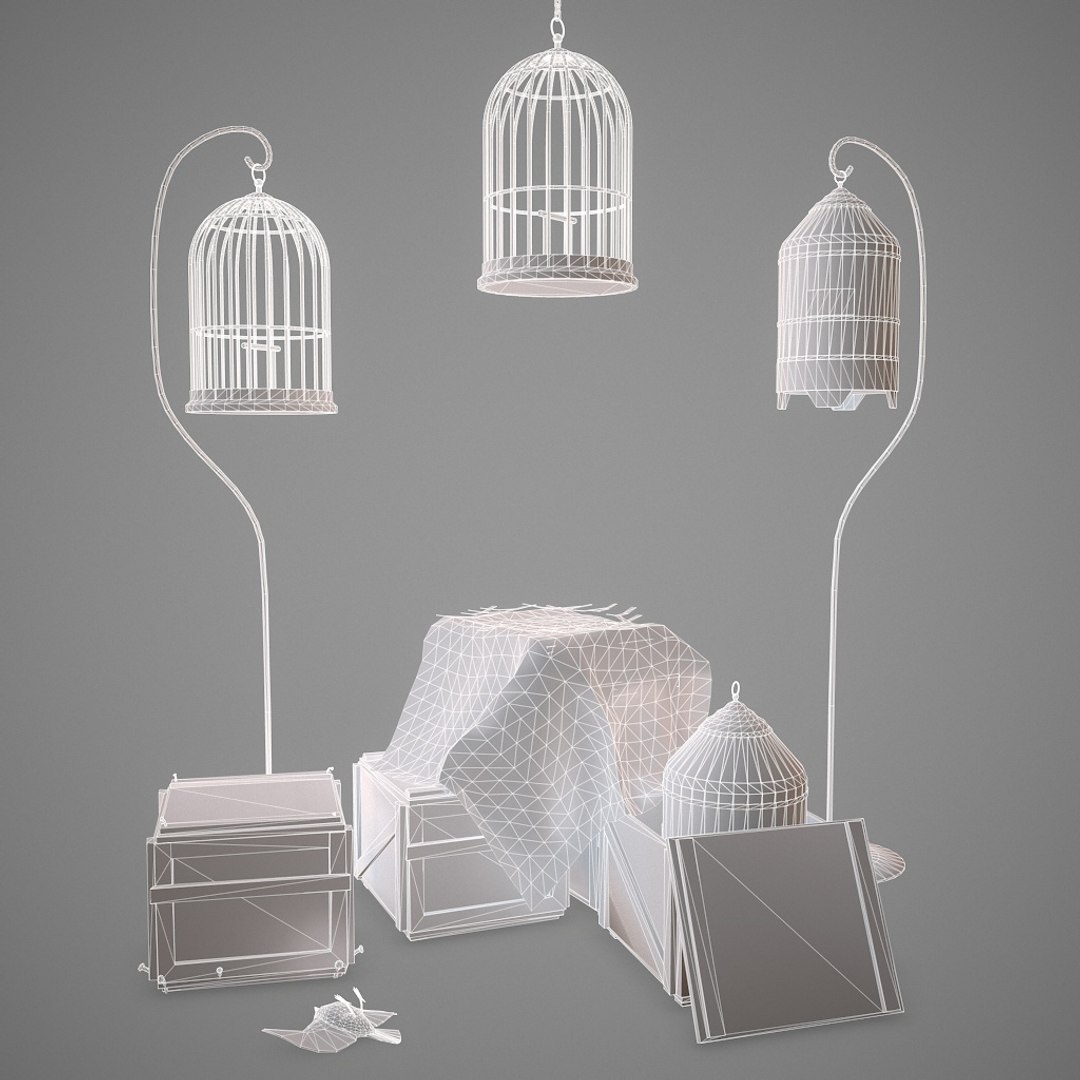 Metal Bird Cage Animated Pbr Low-poly 3D Model - TurboSquid 1720882