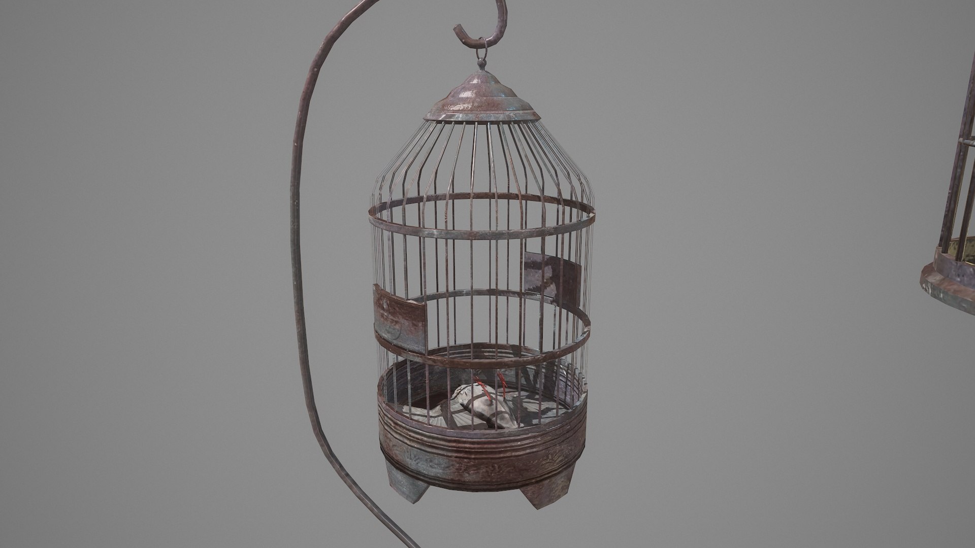 Metal Bird Cage Animated Pbr Low-poly 3D Model - TurboSquid 1720882
