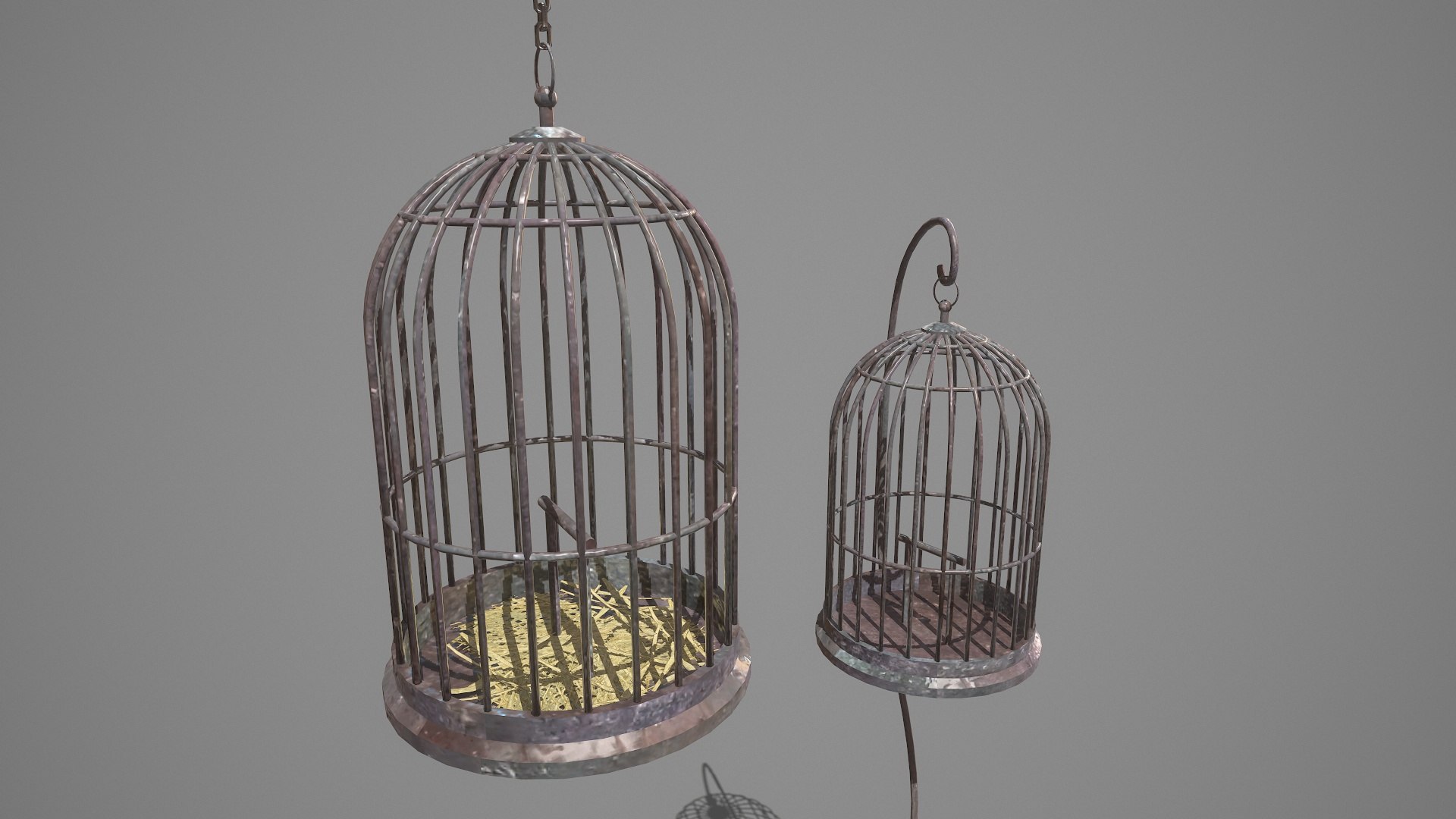 Metal Bird Cage Animated Pbr Low-poly 3D Model - TurboSquid 1720882