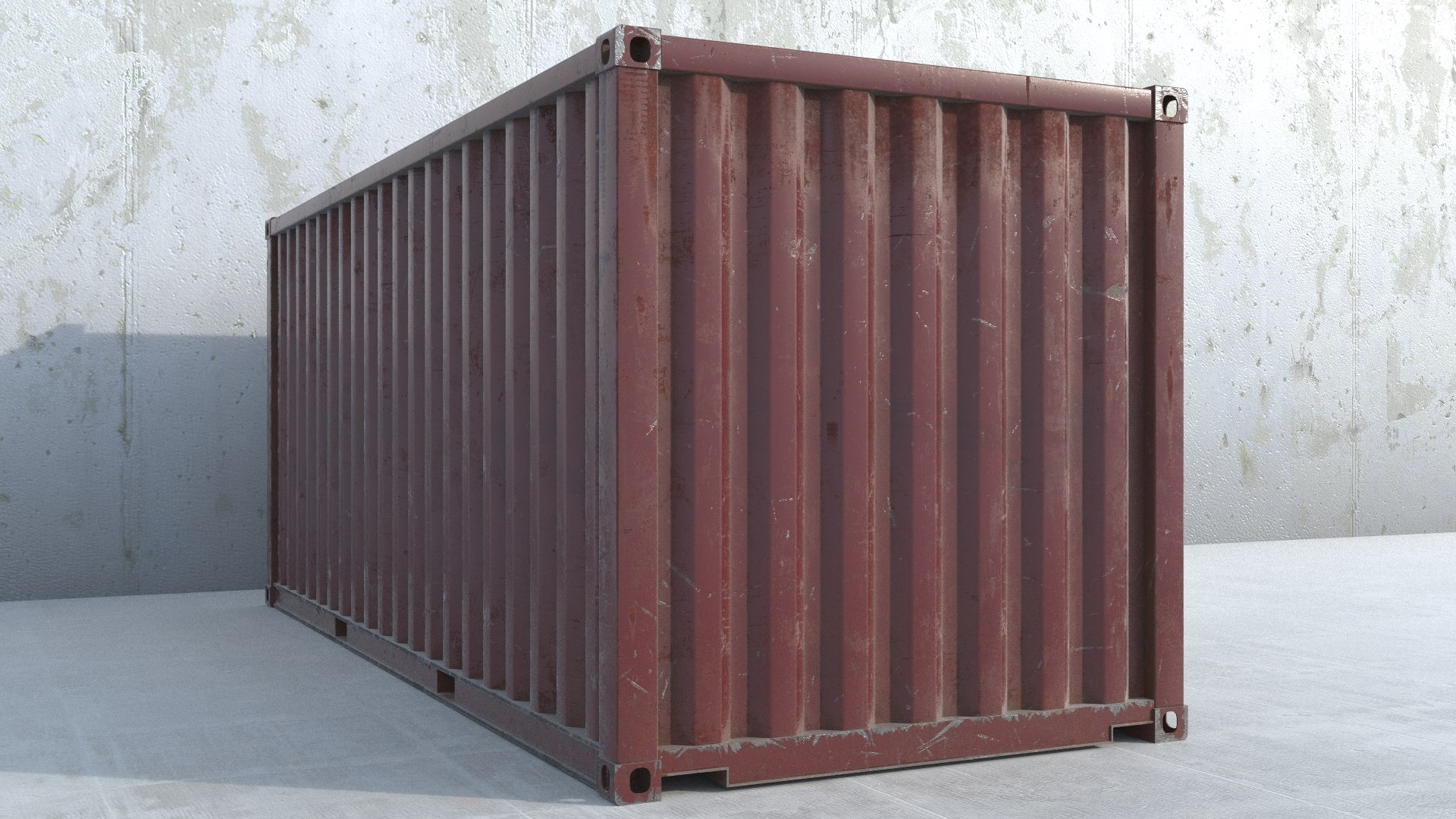 3D Cargo Container Maroon HD Model - TurboSquid 2050657