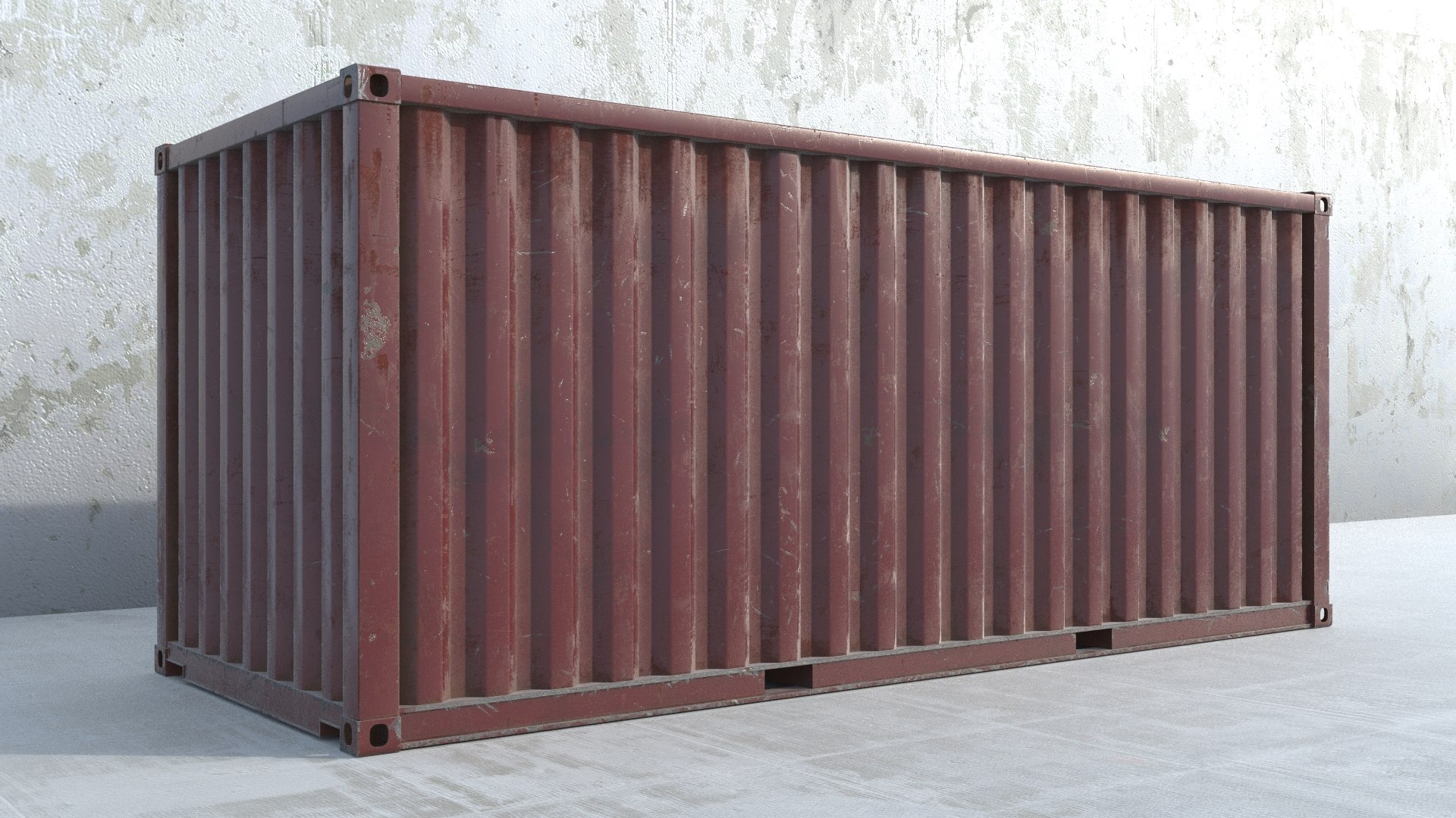 3D Cargo Container Maroon HD Model - TurboSquid 2050657