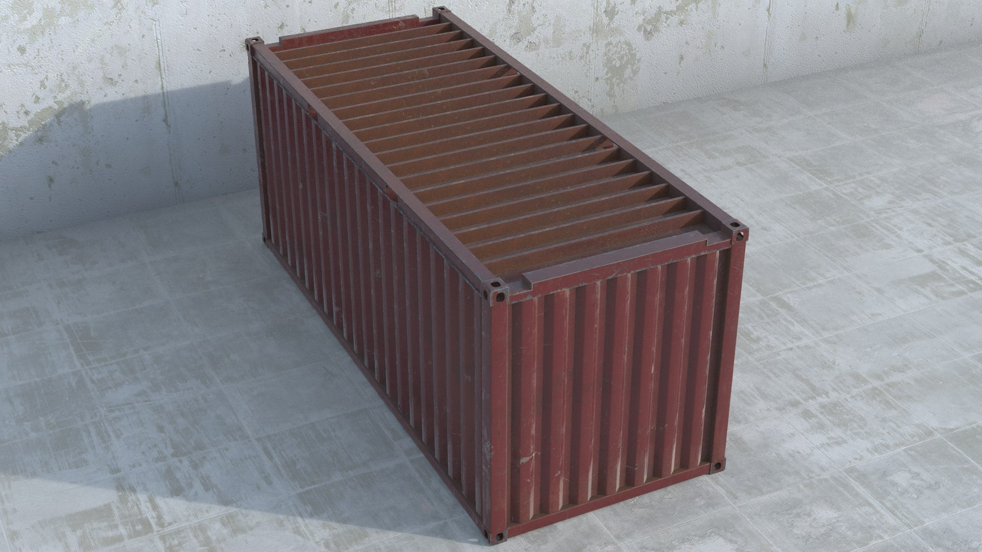 3D Cargo Container Maroon HD Model - TurboSquid 2050657