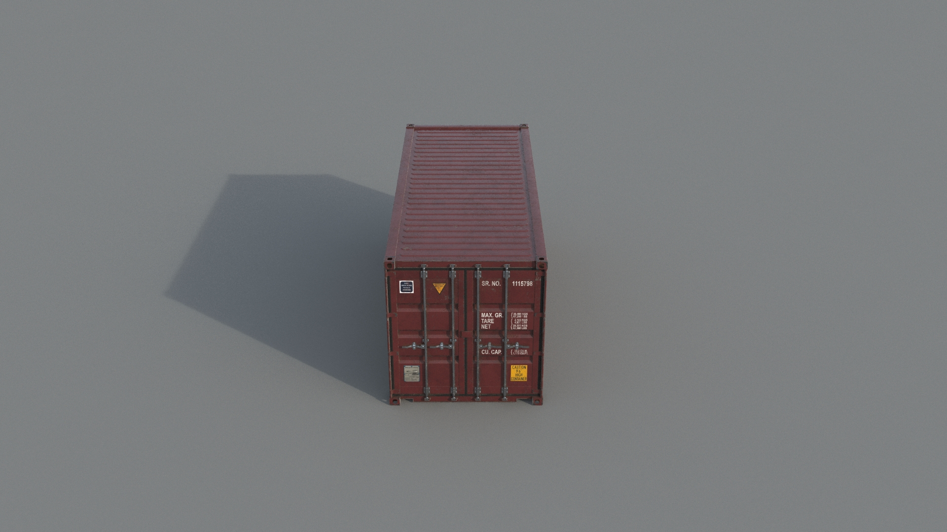 3D Cargo Container Maroon HD Model - TurboSquid 2050657