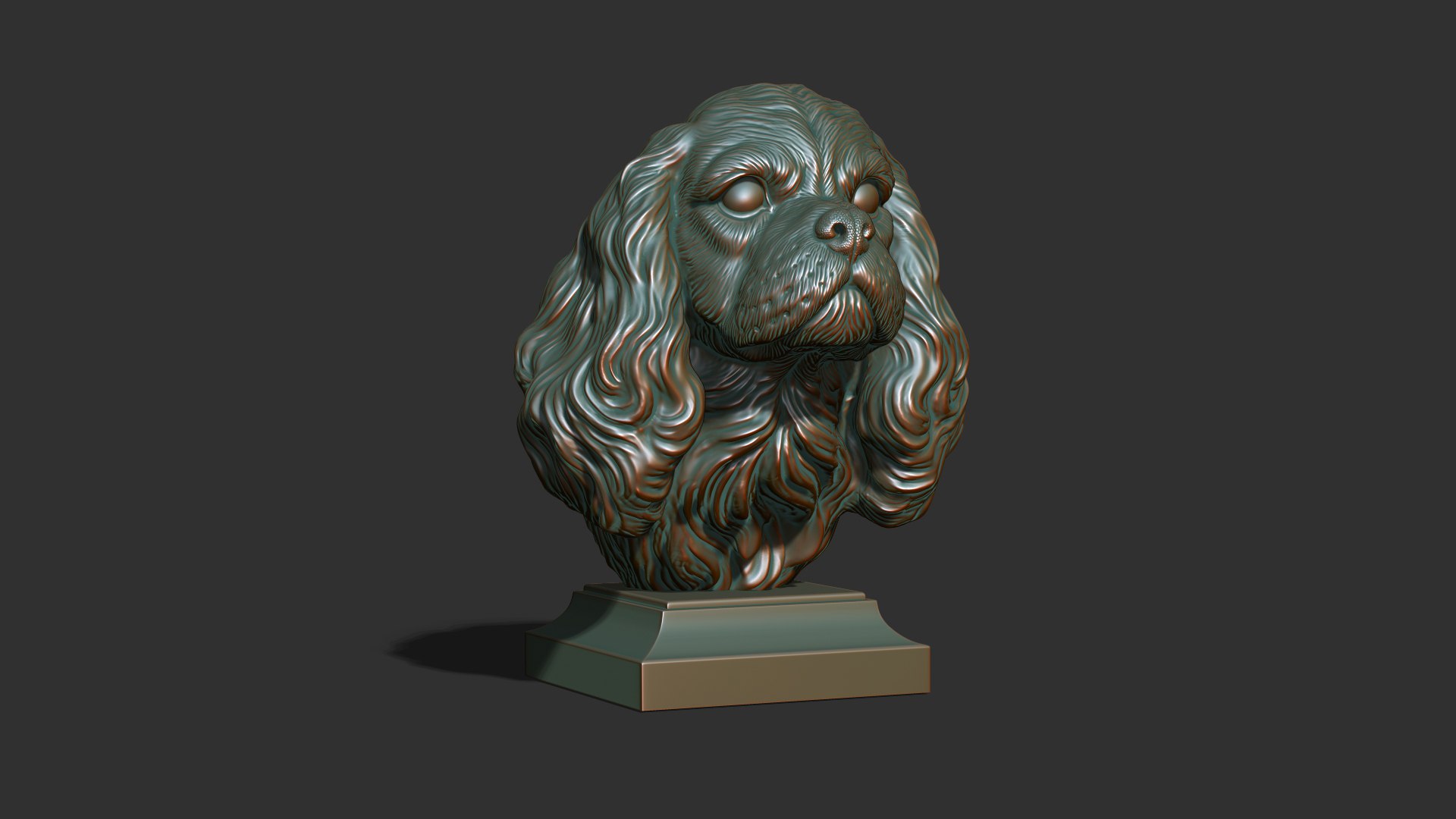 Spaniel Cavalier King Charles Bust 3D Model - TurboSquid 2148866