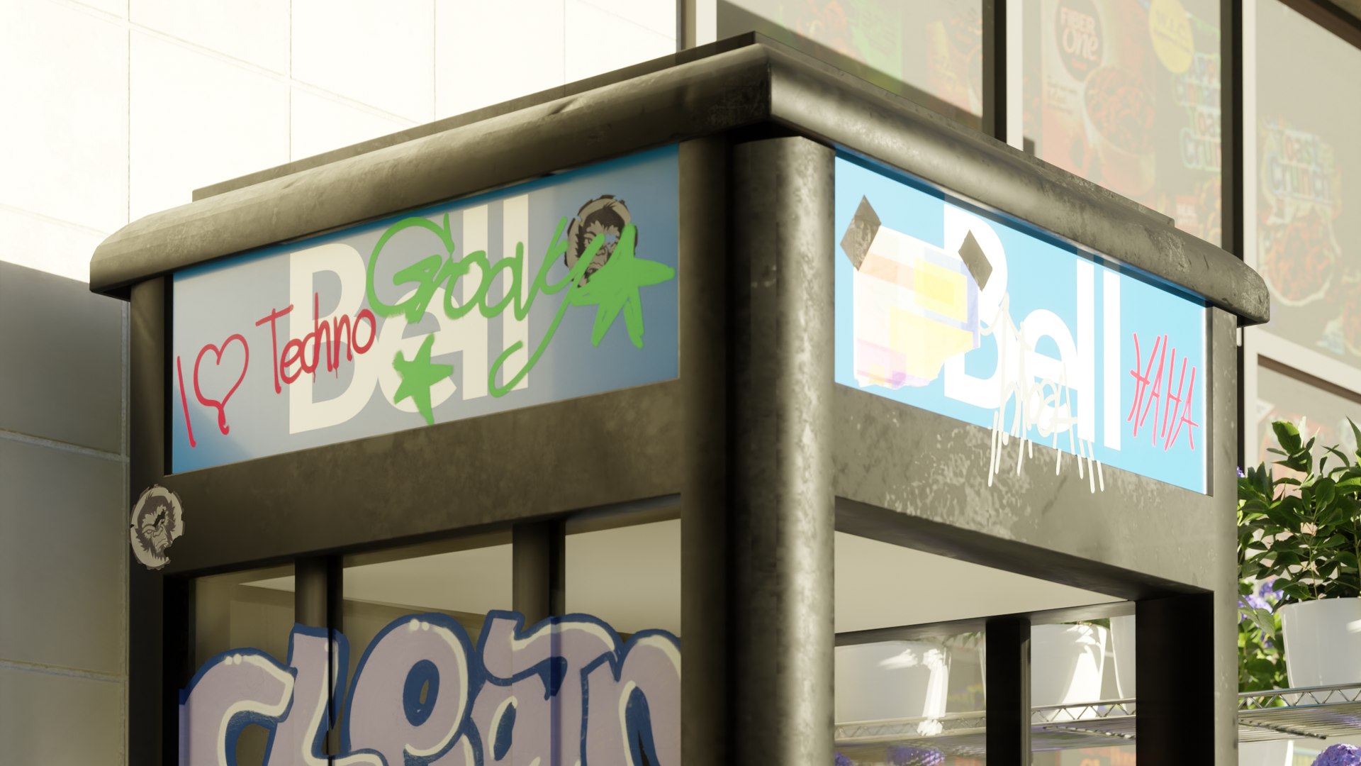 3D City Phone Booth Day And Night Model - TurboSquid 2089972