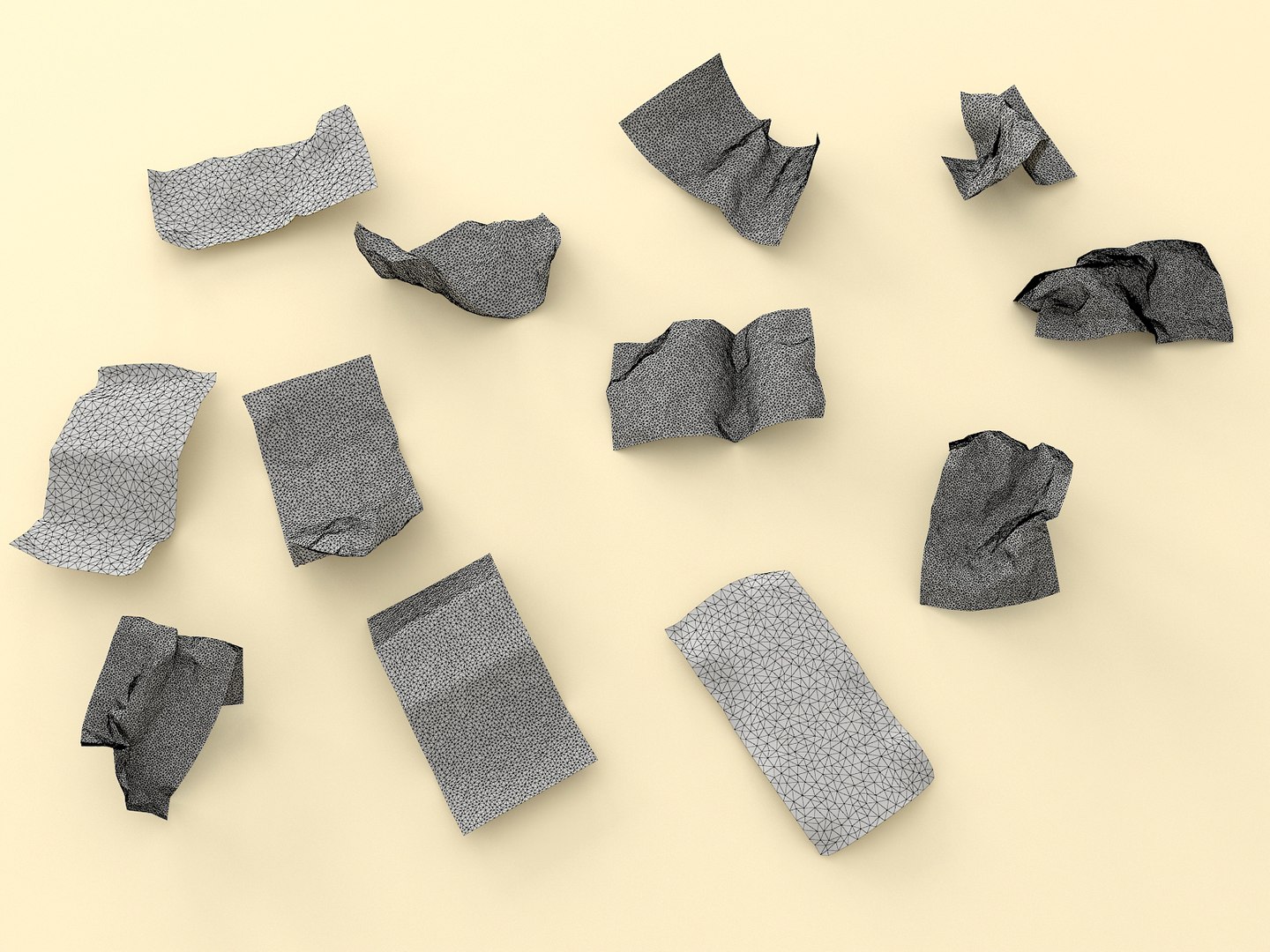Crumpled Money 3d Max