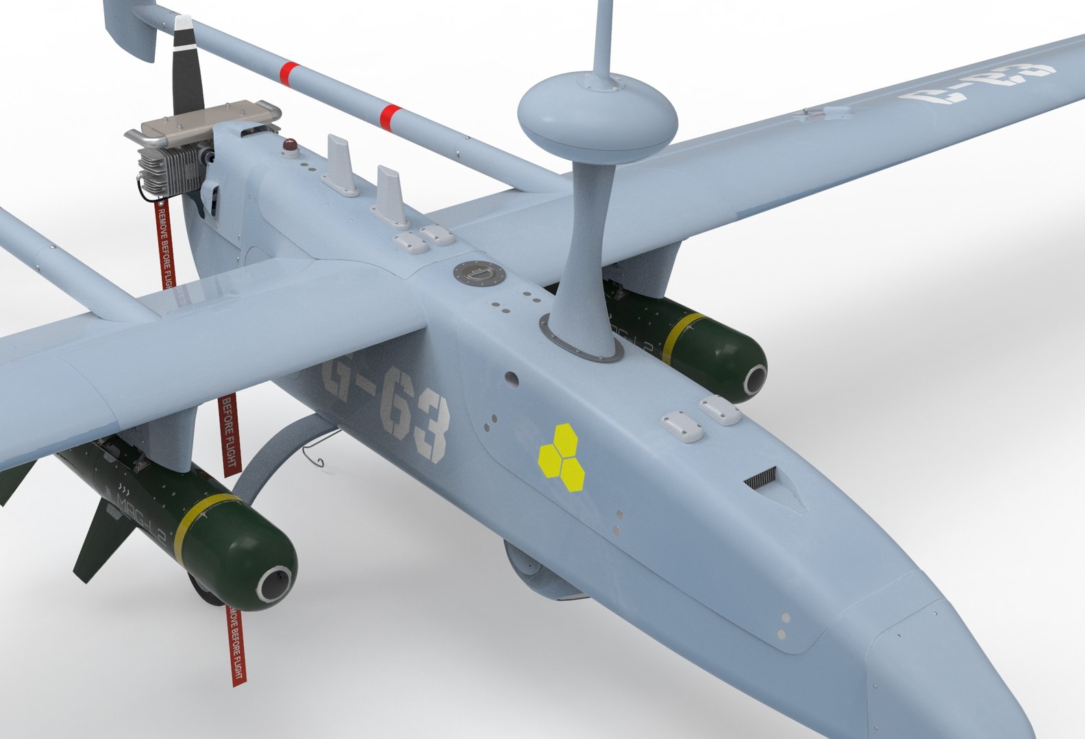 UAV military aircraft drone model - TurboSquid 2067030
