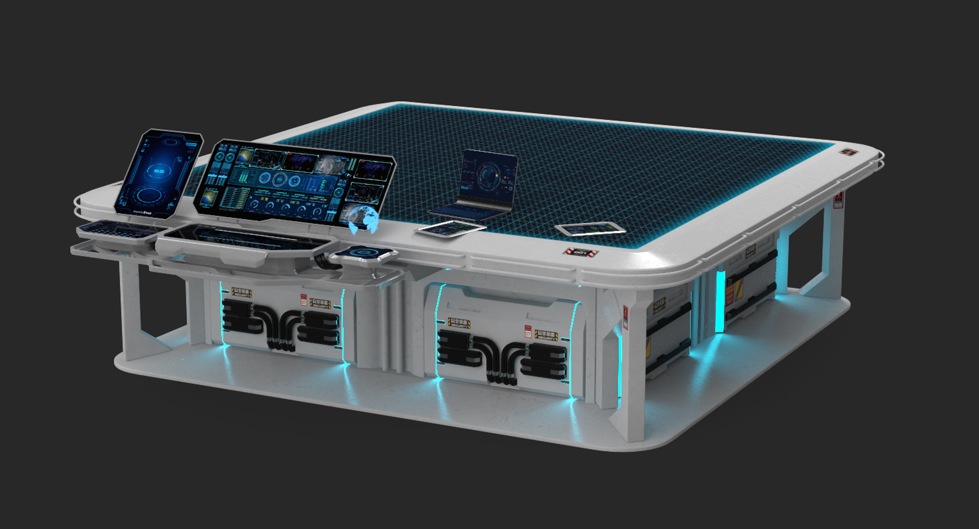 Sci-fi Hologram Table Control Panel 3D - TurboSquid 1419745