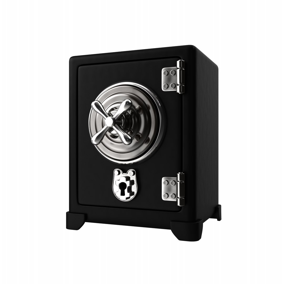 3D Safety Locker Cartoon Black - TurboSquid 2334094