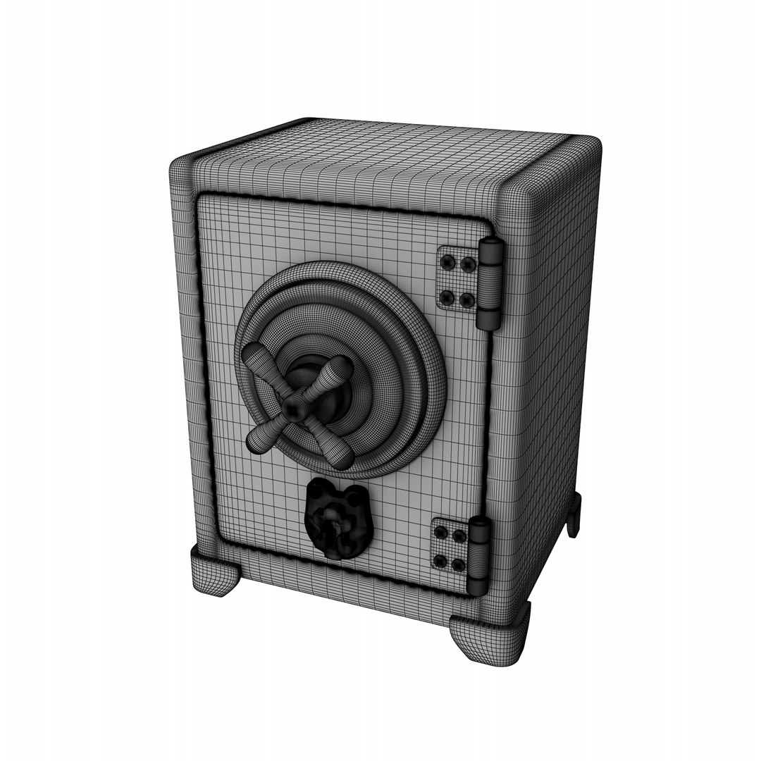 3D Safety Locker Cartoon Black - TurboSquid 2334094