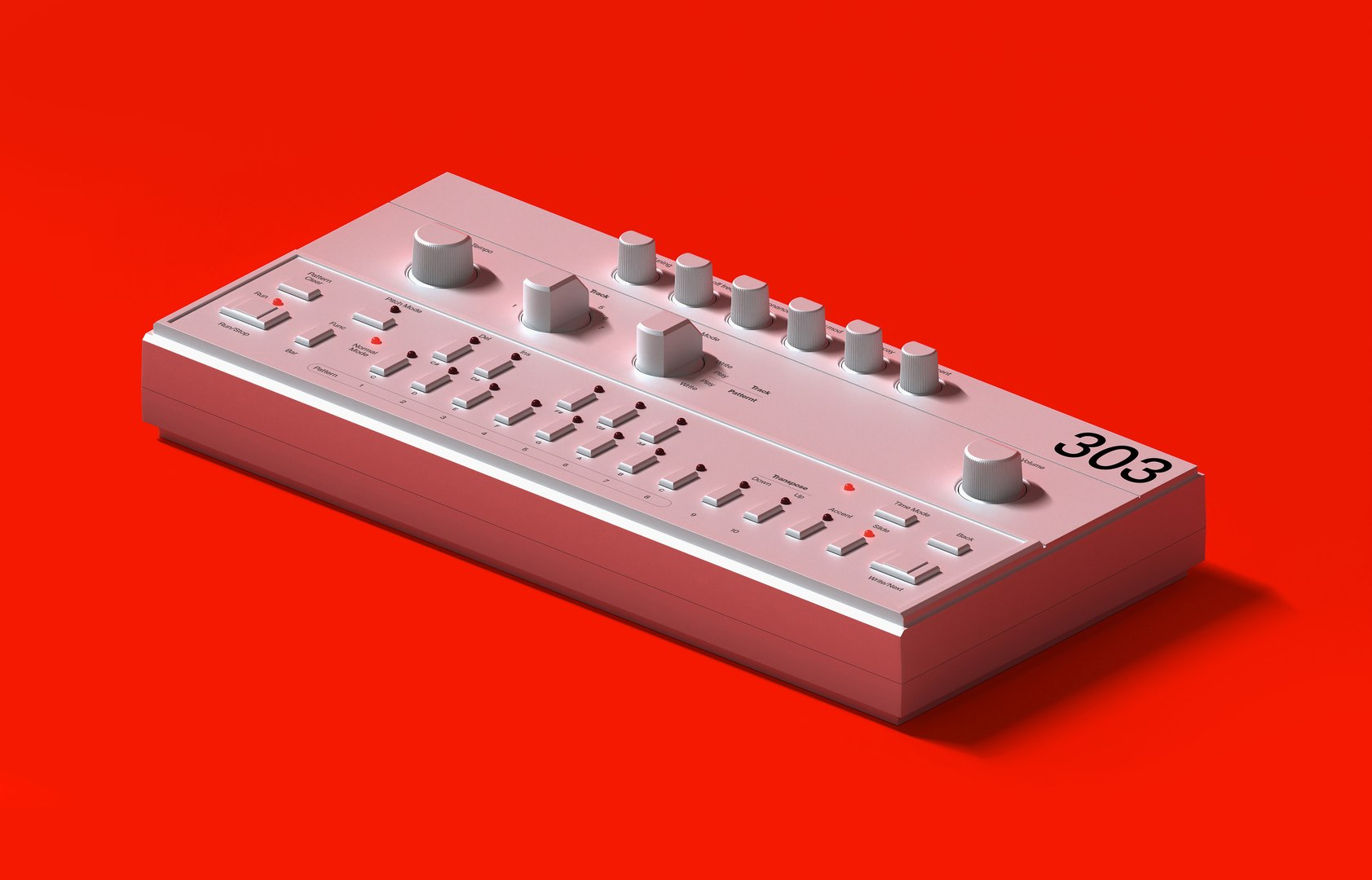 Roland TB-303 Synthesizer 3D Model - TurboSquid 2032708