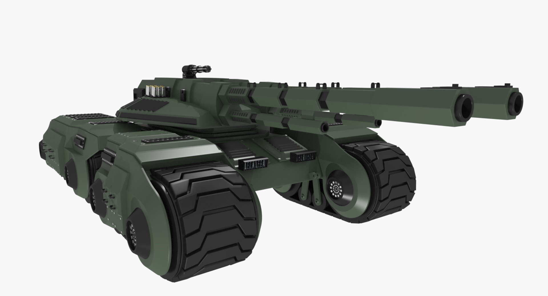 futuristic sci-fi battle tank 3d dxf