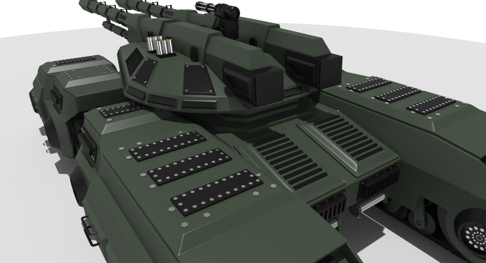futuristic sci-fi battle tank 3d dxf