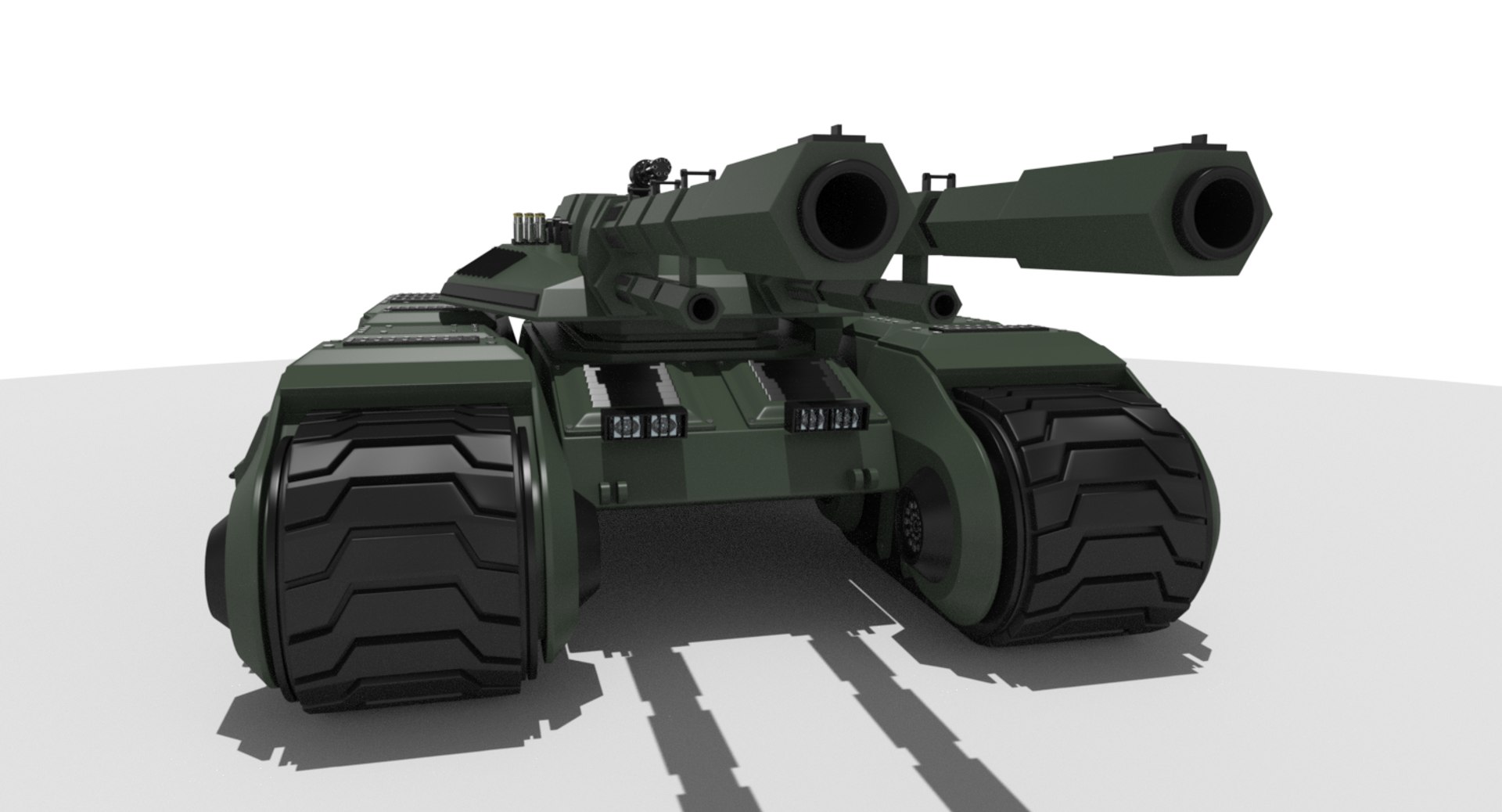 futuristic sci-fi battle tank 3d dxf