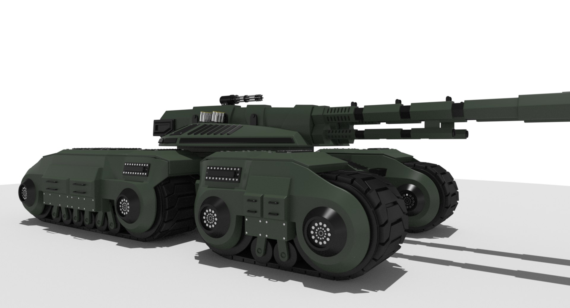 futuristic sci-fi battle tank 3d dxf