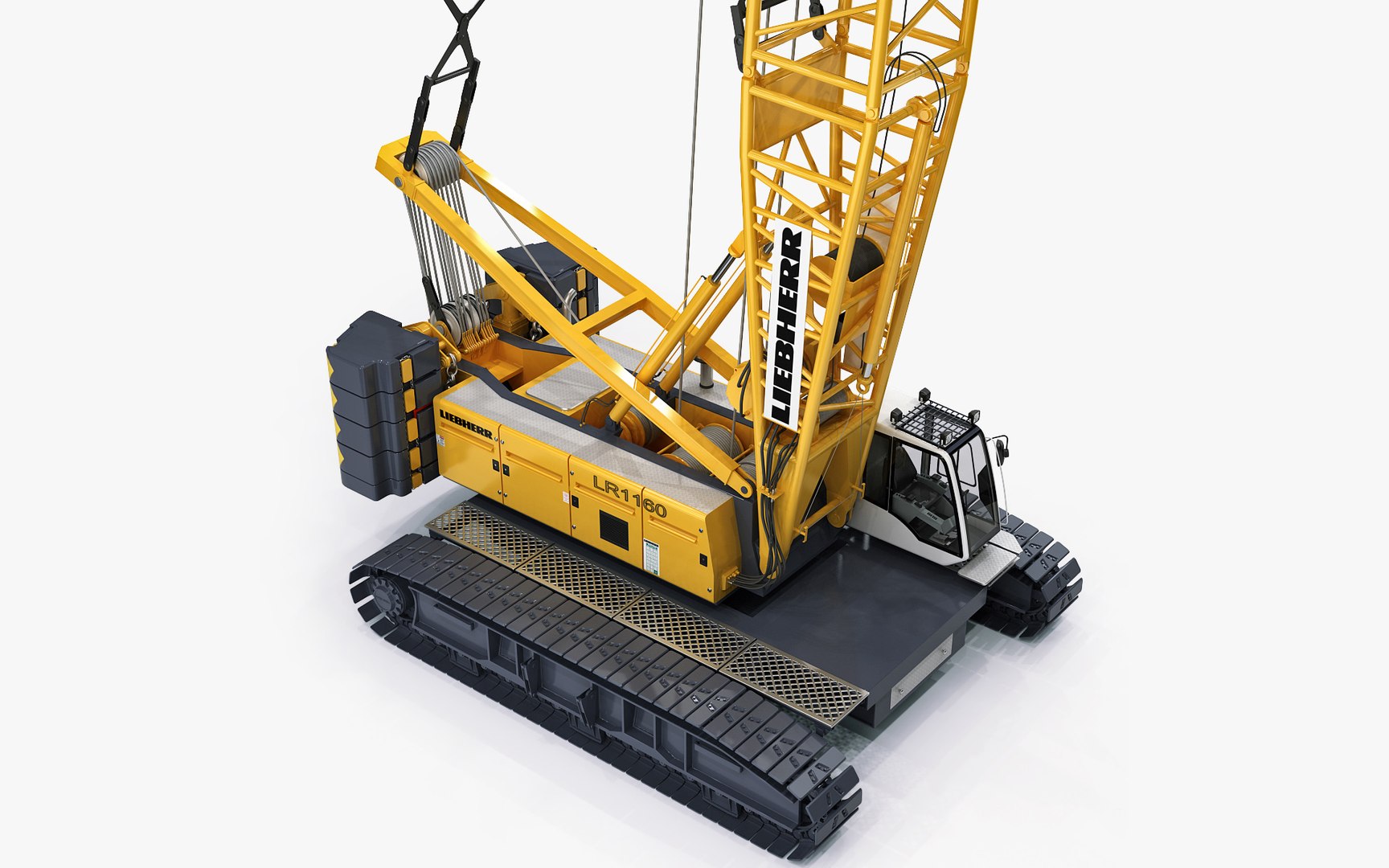 LIEBHERR LR1160 Rigged Crawler Crane 3D - TurboSquid 1989042