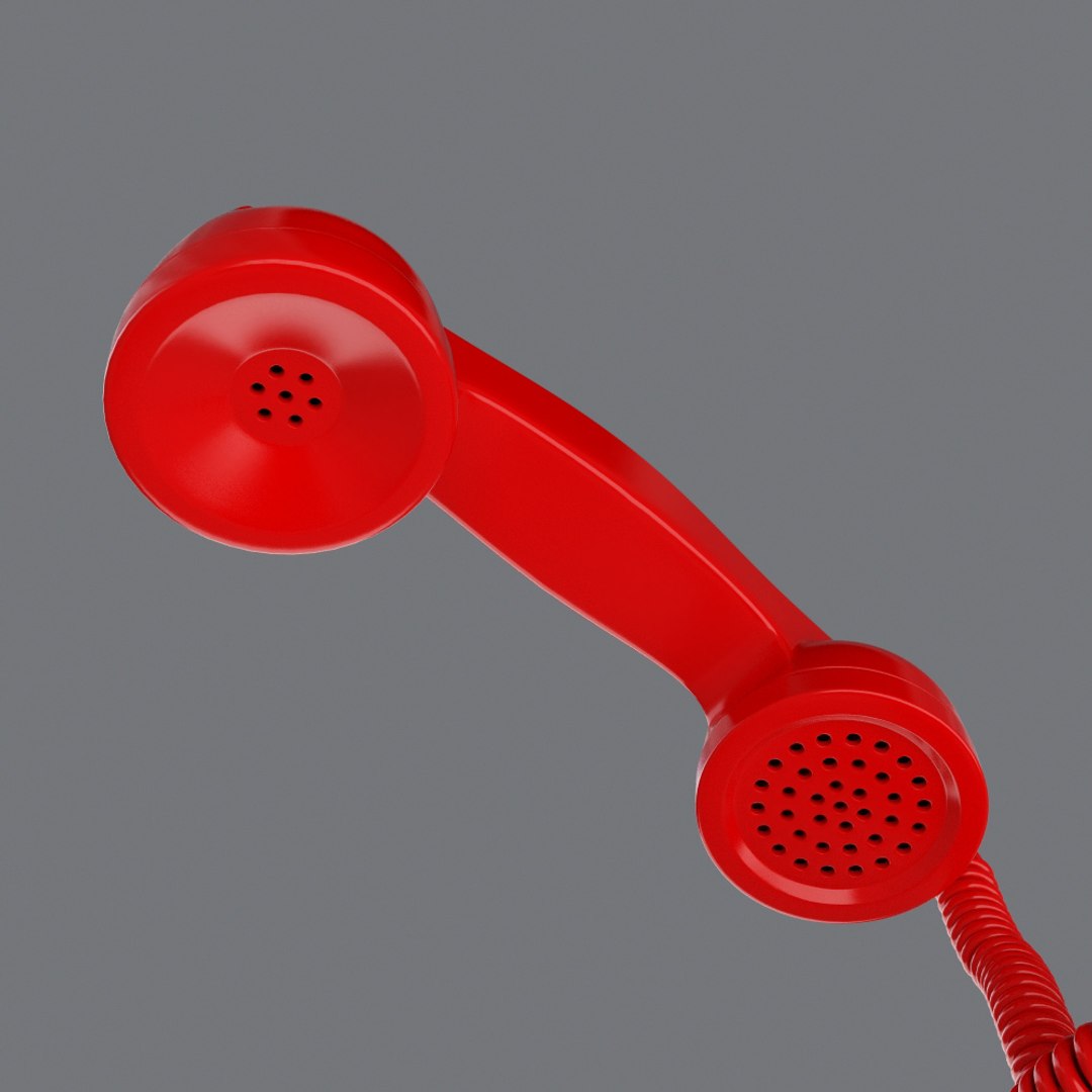 3d Model Of Phone Red