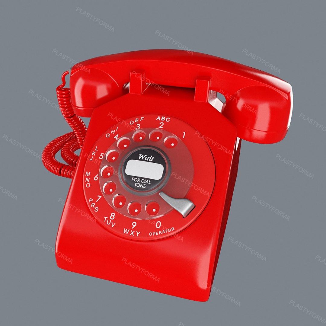 3d Model Of Phone Red